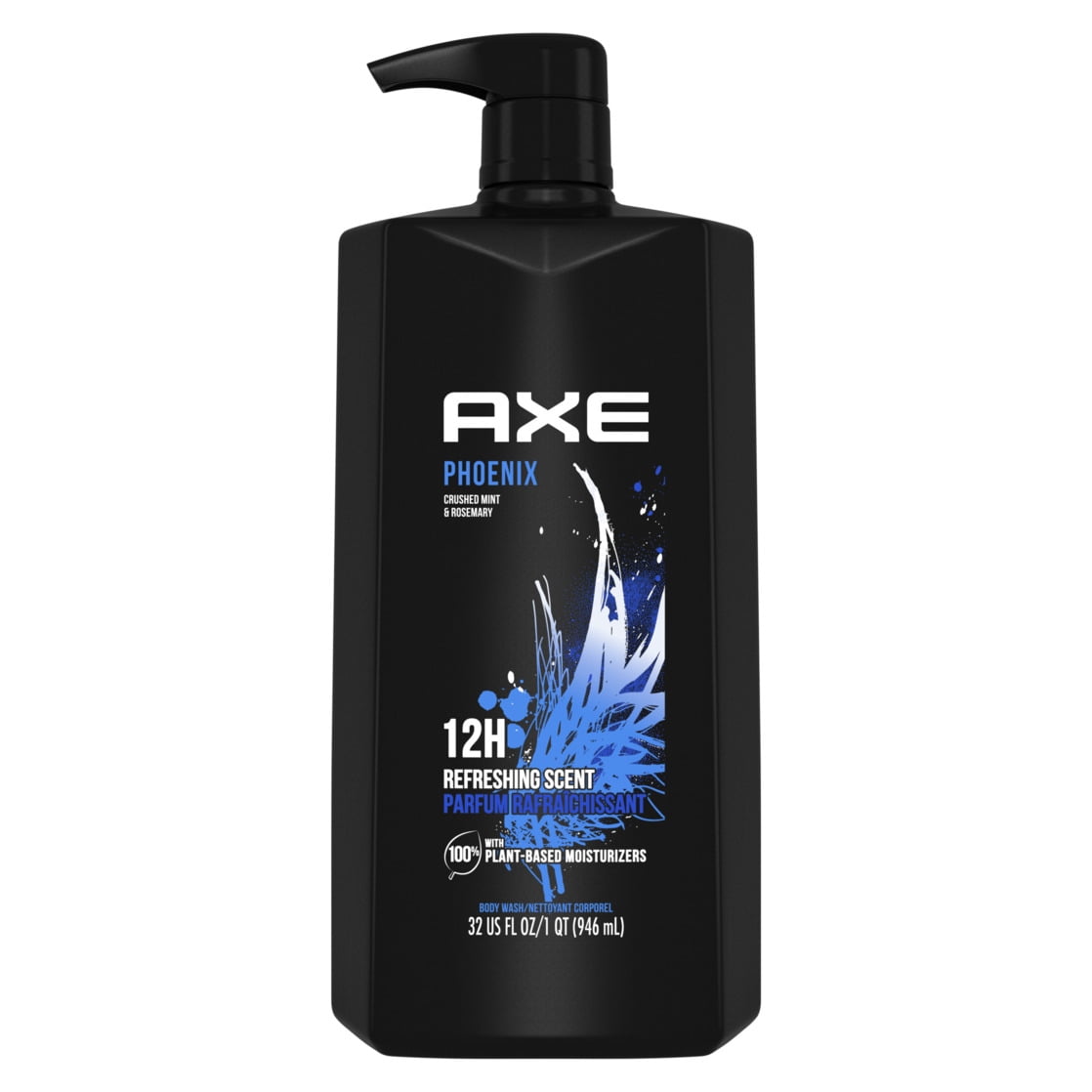 AXE Men's Liquid Body Wash & Shower Gel with Pump Phoenix Crushed Mint ...