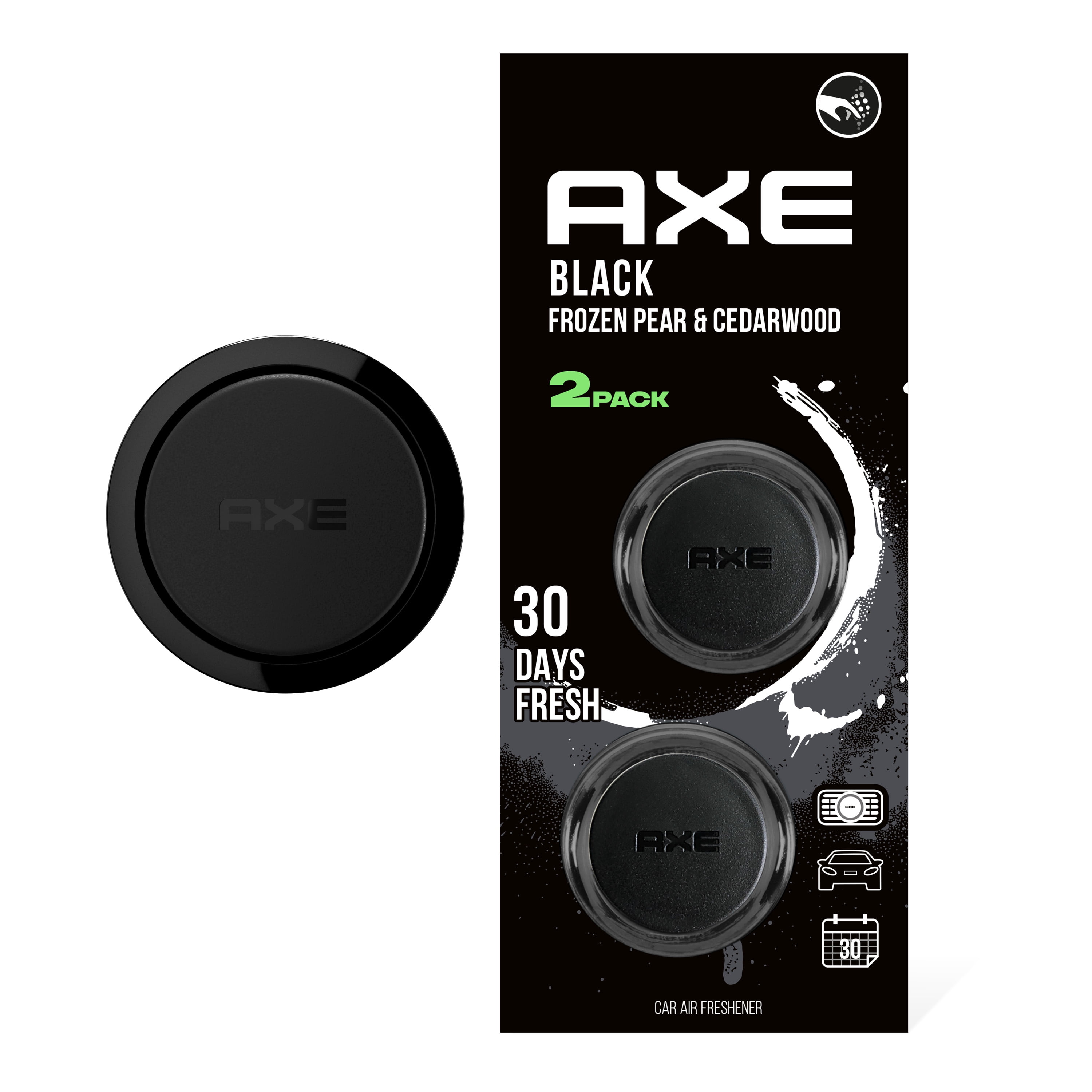 AXE Mini Vent Clip Car Air Freshener (Black Scent, 2 Pack) - Walmart.com