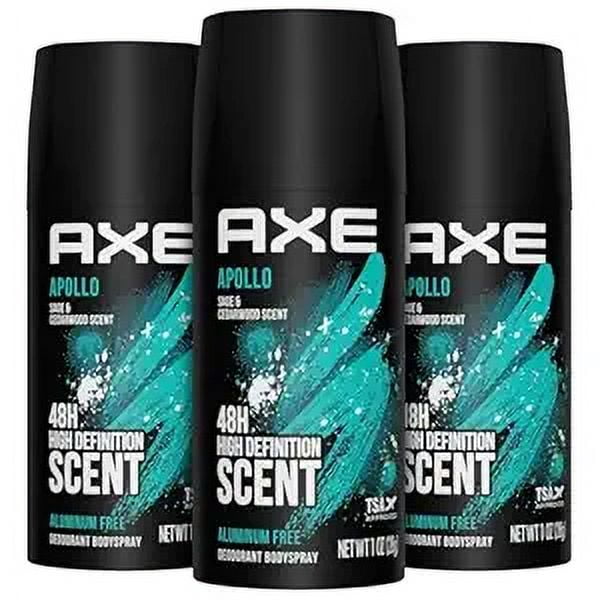 AXE Travel Deodorant, Body Spray, Apollo, 3-Pack â€“ 48H High ...