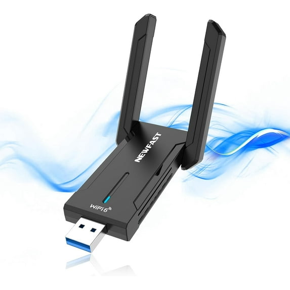 AXE5400 USB WiFi Adapter for Desktop PC NF-U353, Tri-Band Wireless ...