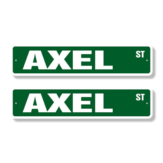 AXEL Classic Street Sign (2 Pack) Childrens Name Room Sign Road Sign ...