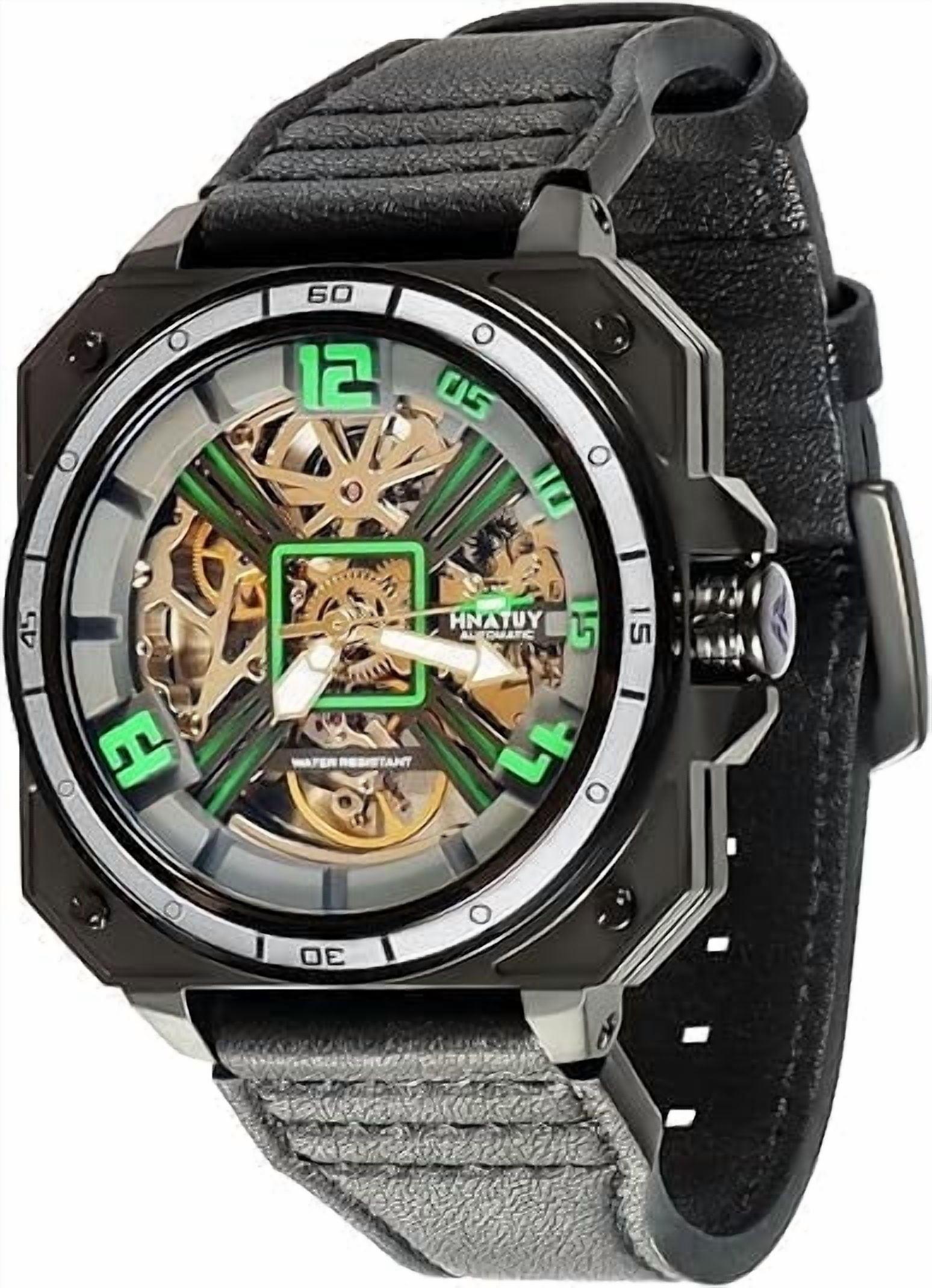 AXGO Automatic Skeleton Watches for Men, Luxury Skeleton Mechanical ...