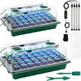 AXKIIN Seed Starter Tray with Grow Light, 2 Packs 80 Cells Seedling ...