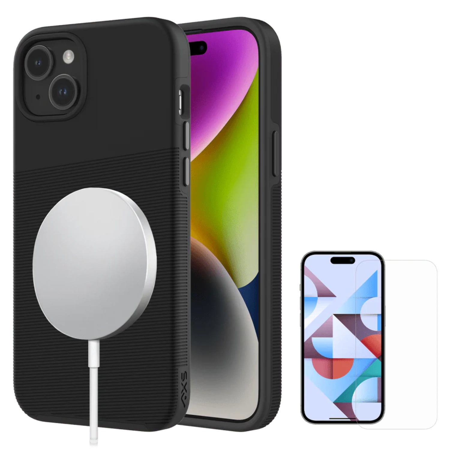 AXS PROTech Plus MagSafe Case and ARMORGlass for Apple iPhone 15 Plus Black - Walmart.com