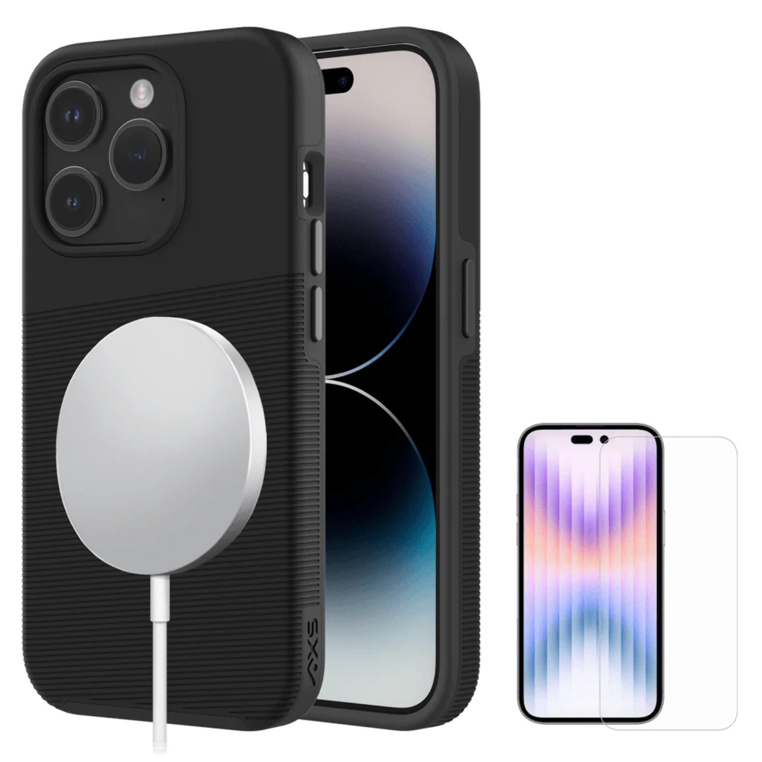 AXS PROTech Plus MagSafe Case and ARMORGlass for Apple iPhone 15 Pro Black - Walmart.com