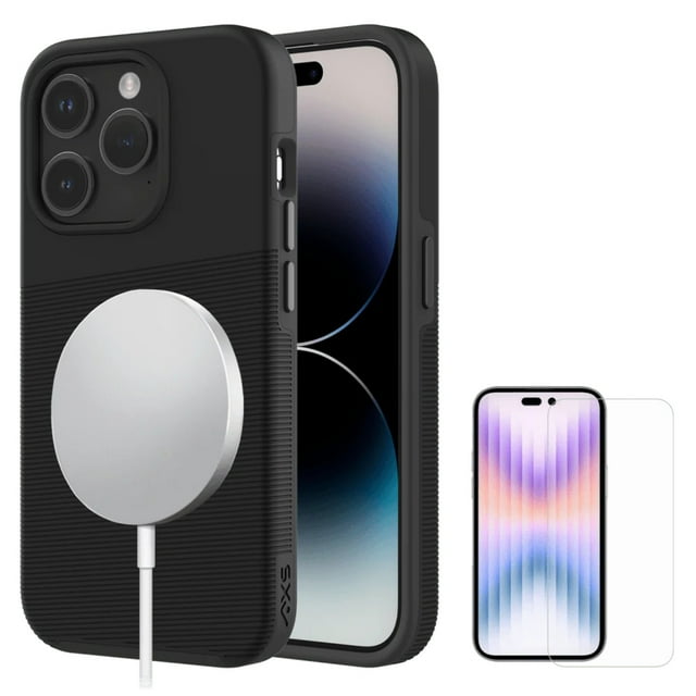 AXS PROTech Plus MagSafe Case and ARMORGlass for Apple iPhone 15 Pro Black - Walmart.com