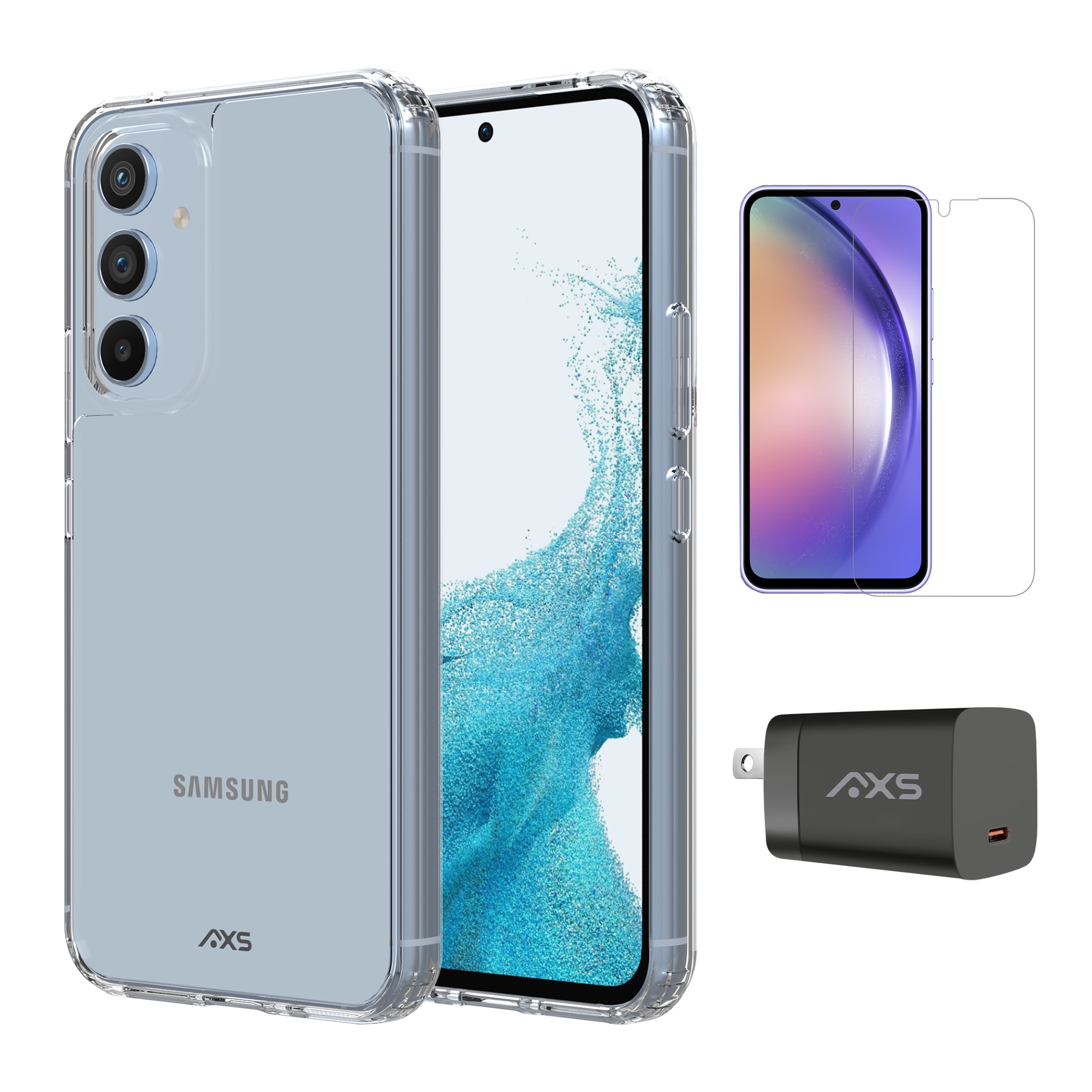 AXS Starter Kit Compatible with Samsung Galaxy A54 5G (2023) - Clear ...