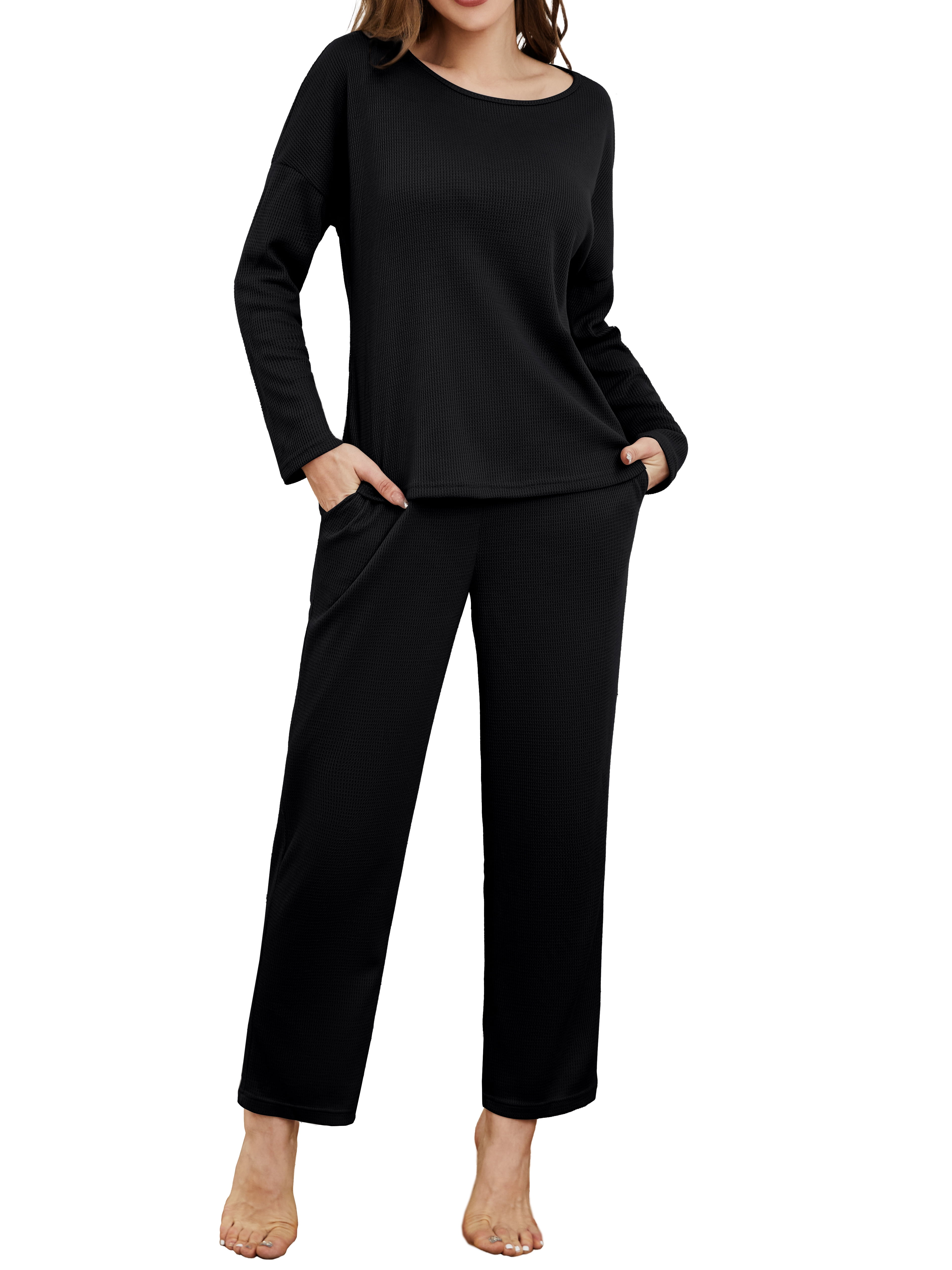 AXSAY Women’s loose and comfortable Pajamas Set Home Furnishing Long ...