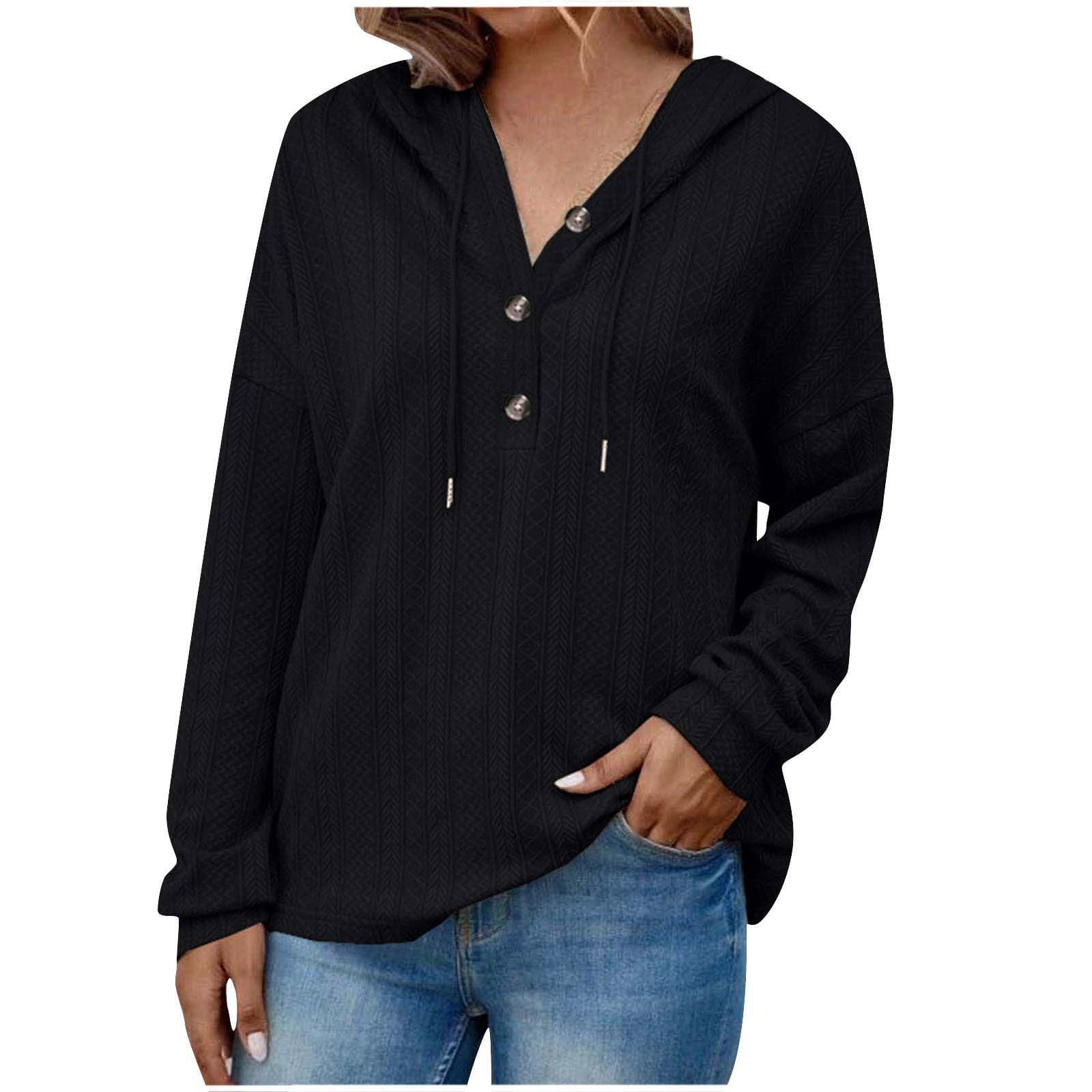 AXXD Black Basic Blouses for Women Business Casual Summer 2024 Loose ...