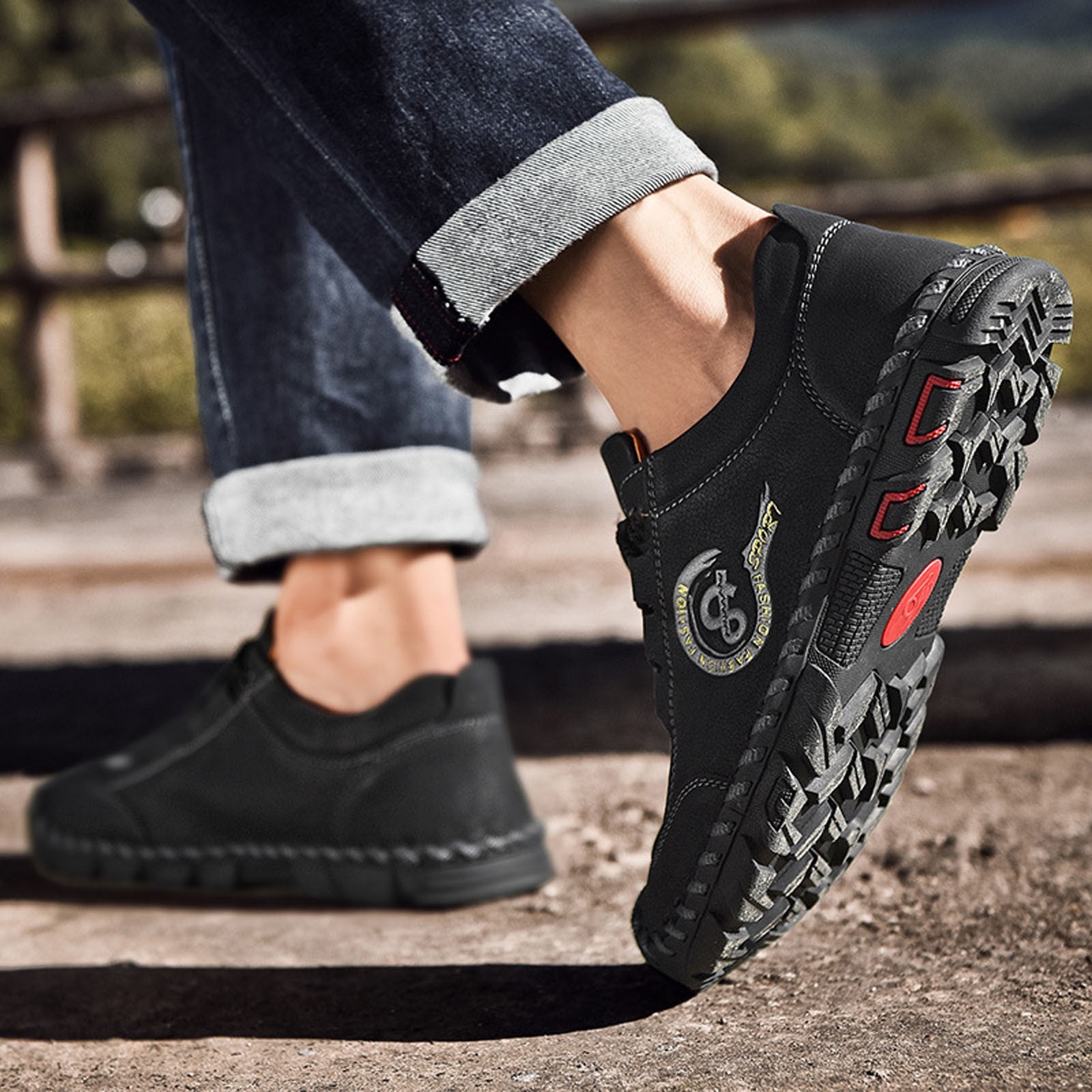 AXXD Men's Sneakers Flat Prom Homecoming Shock Resistant Business ...