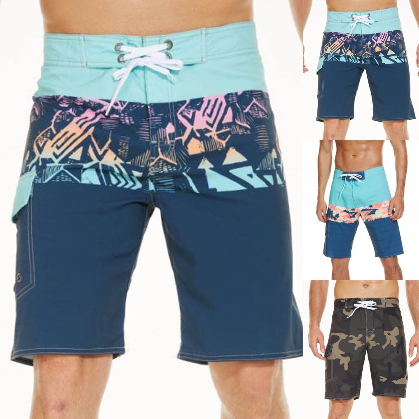 AXXD Mens Running Shorts Summer Plus Size Fashion Elastic Waistband ...