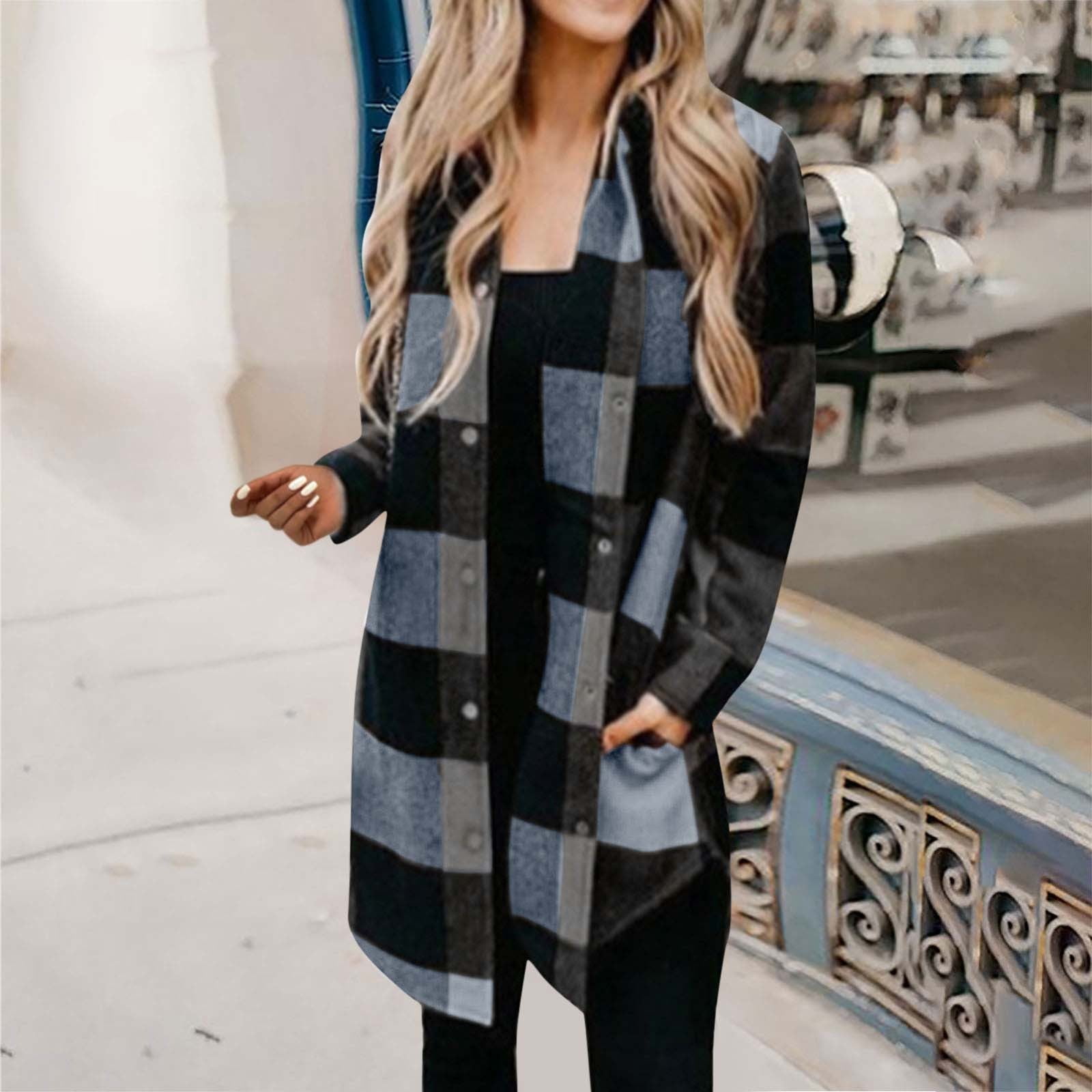 AXXD Plaid Dresses For Women,Plaid Shirts For Women,Plaid Shirts For ...