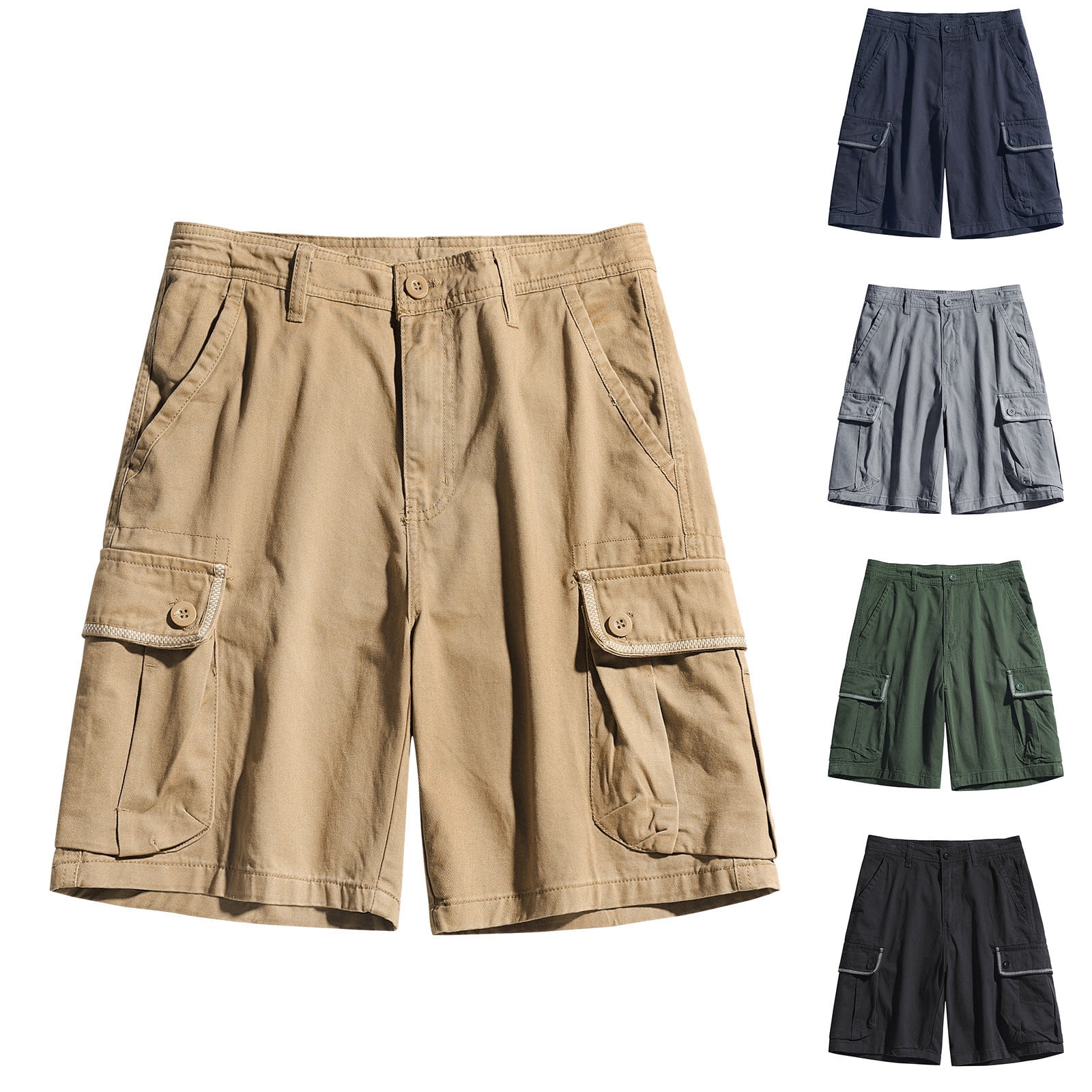 AXXD Shorts Men Sports Leisure Multi-Pockets Relaxed Summer Shorts New ...