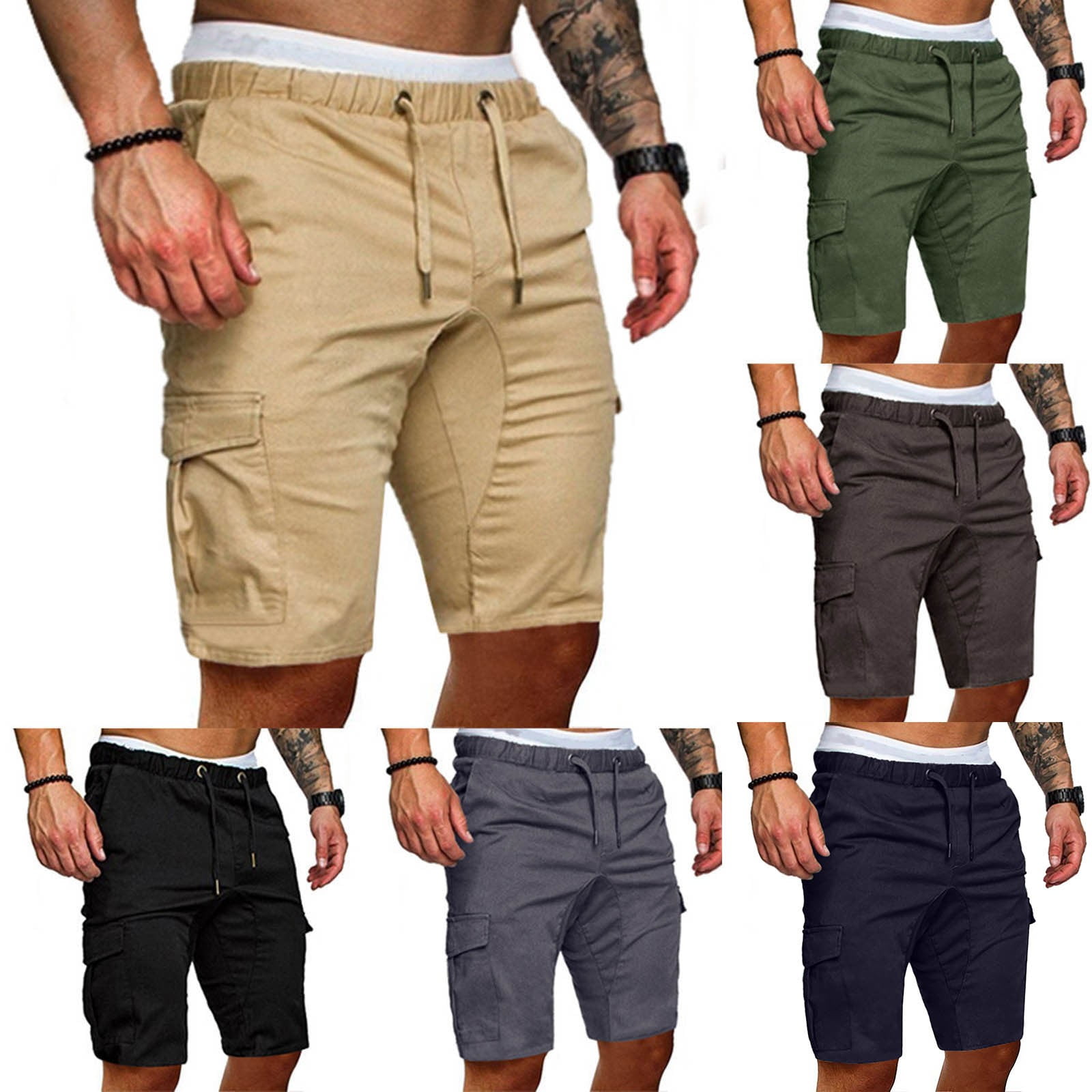 AXXD Tennis Shorts For Men Men Shorts Pocket Plus Size Cargo Shorts ...