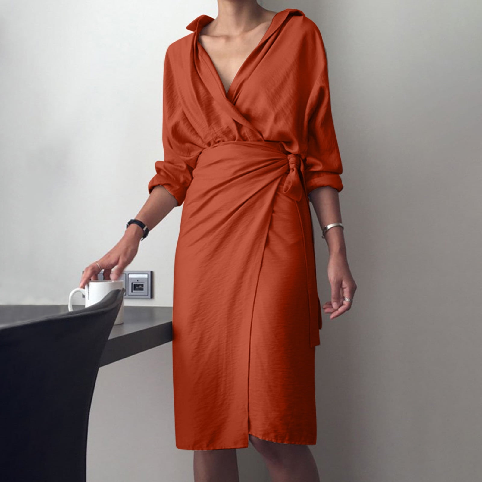 AXXD Women Fall Dresses,Women's New Autumn Irregular Pack Hip Strap ...