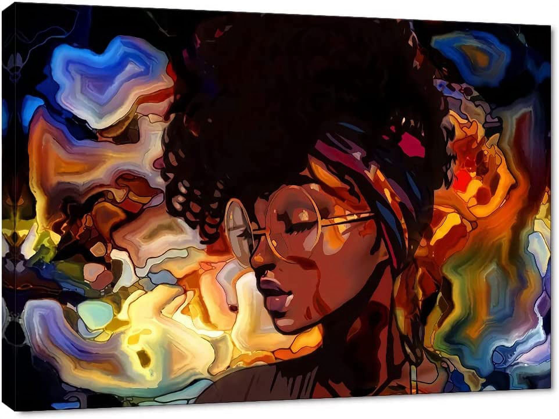 AXXPosters- - 1 Panel Chill American Girl Wall Art African Beauty ...