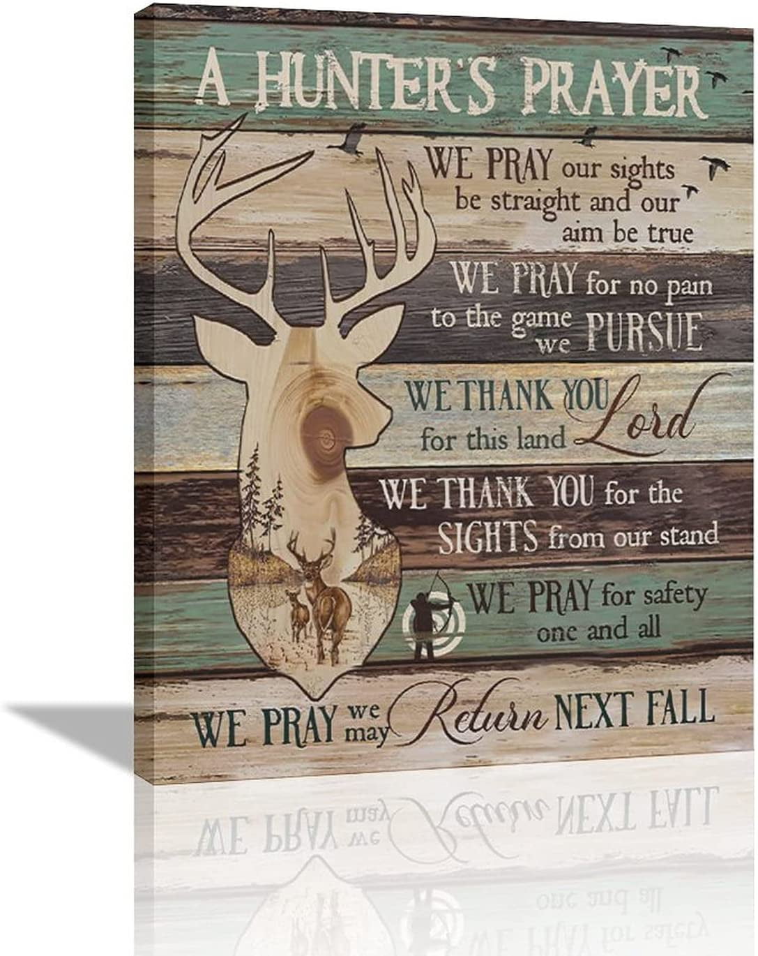 AXXPosters-A Hunter's Prayer Deer Wall Art Deer Picture Wall Decor ...