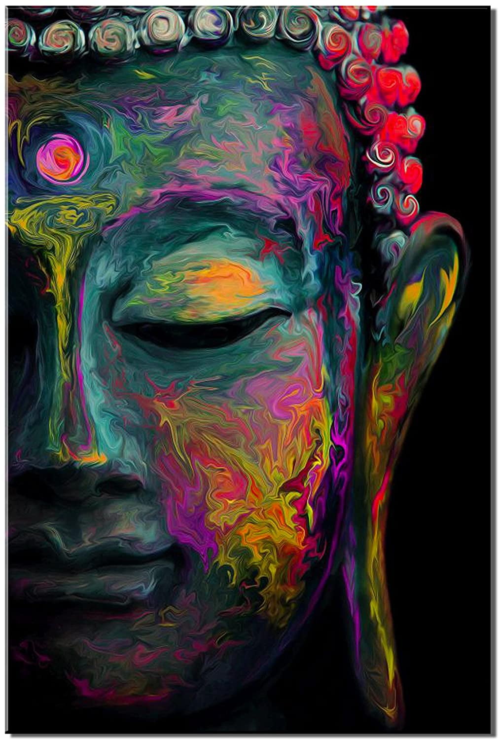 AXXPosters-Abstract Buddha Wall Art for Living Room Zen Wall Decor ...