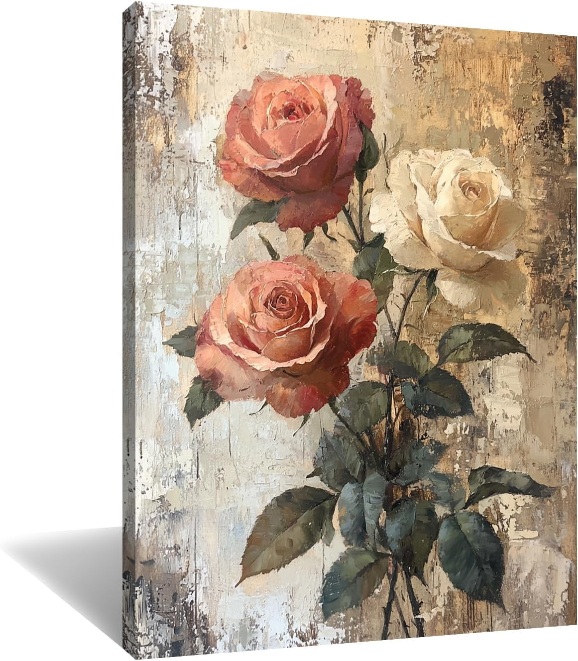 AXXPosters-Abstract Floral Canvas Wall Art Large Size Poster Print ...