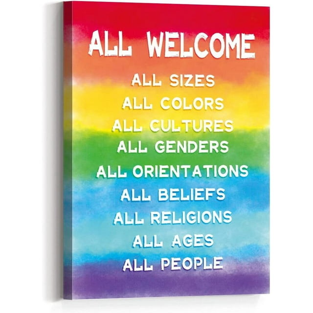 AXXPosters-All Are Welcome Classroom Decor,Diversity Poster for ...