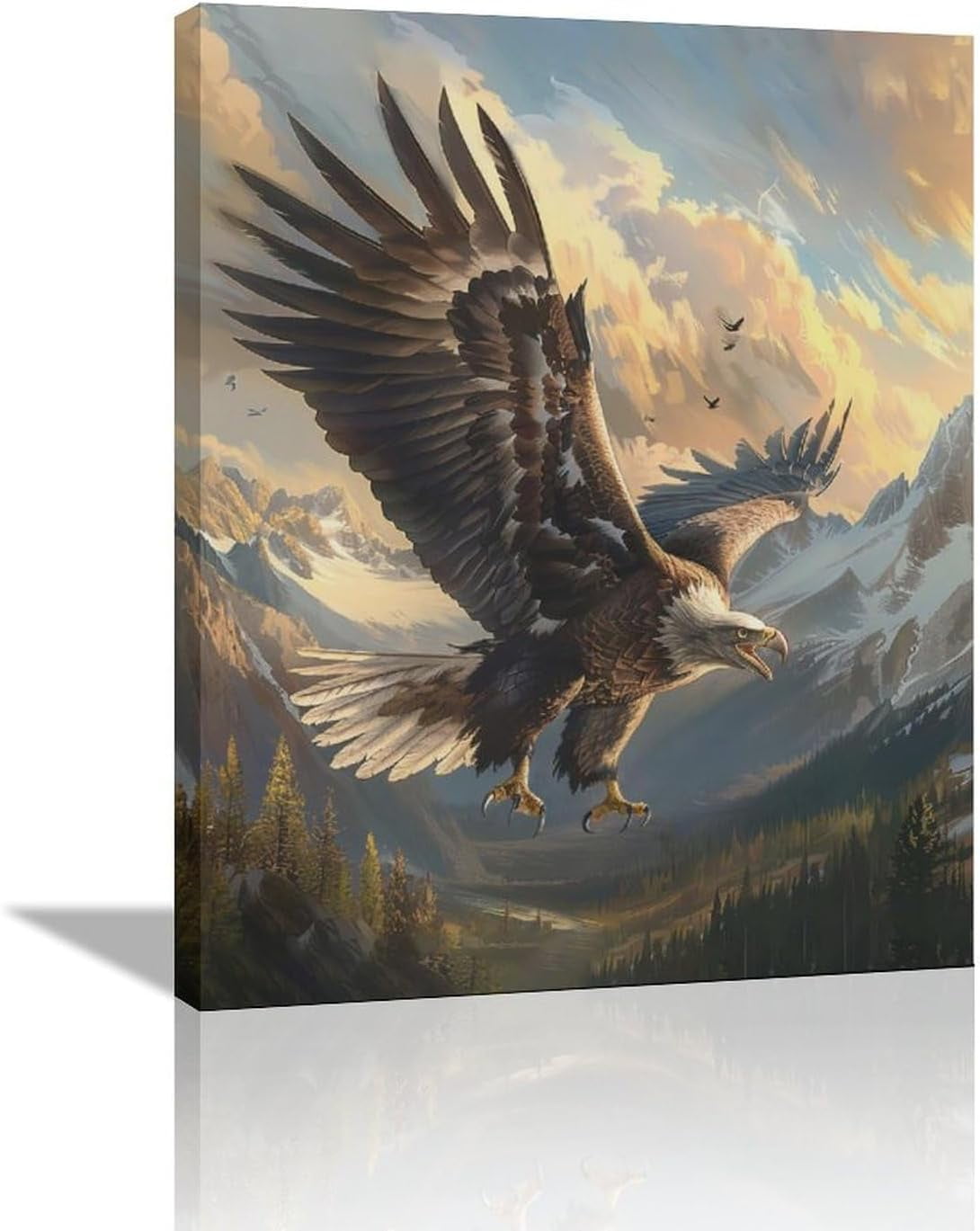 AXXPosters-American Bald Eagle Wall Art Flying Eagle Canvas Prints ...