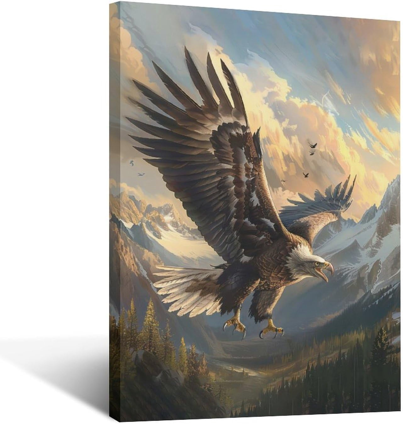 AXXPosters-American Bald Eagle Wall Art Flying Eagle Canvas Prints ...