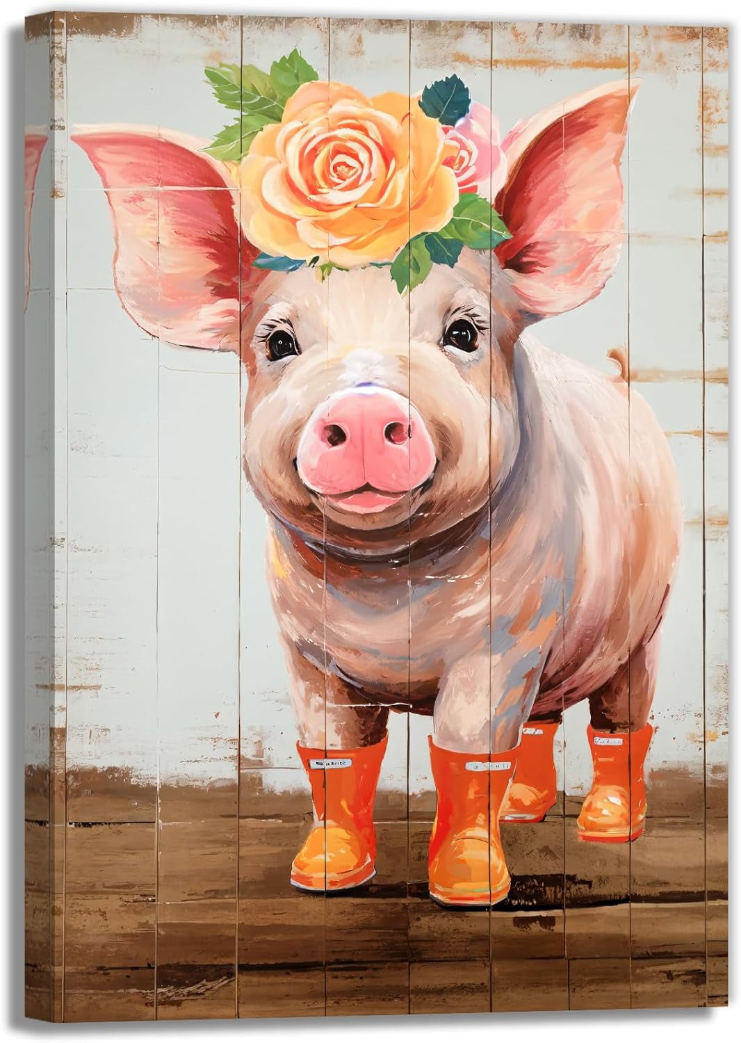 AXXPosters Animal Wall Art Cute Pig Poster Wall Decor Pigs Wearing Rain ...