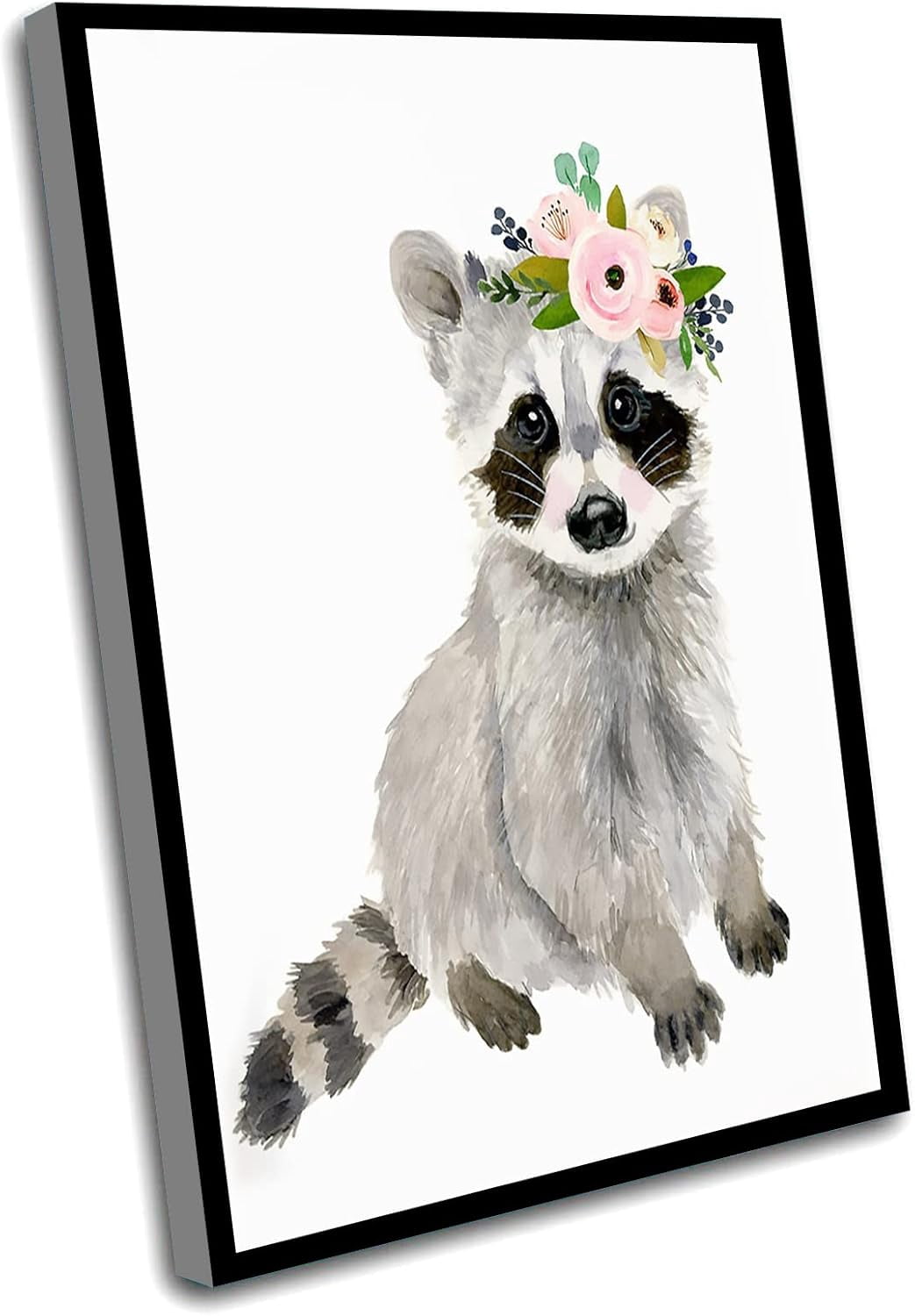 AXXPosters Baby Animal Pictures For Nursery,Watercolor Baby Raccoon ...