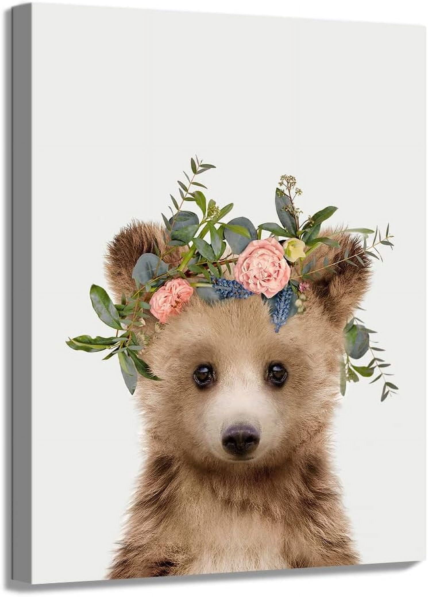 AXXPosters Baby Animal Poster Prints Baby Bear Canvas Wall Art Animal ...