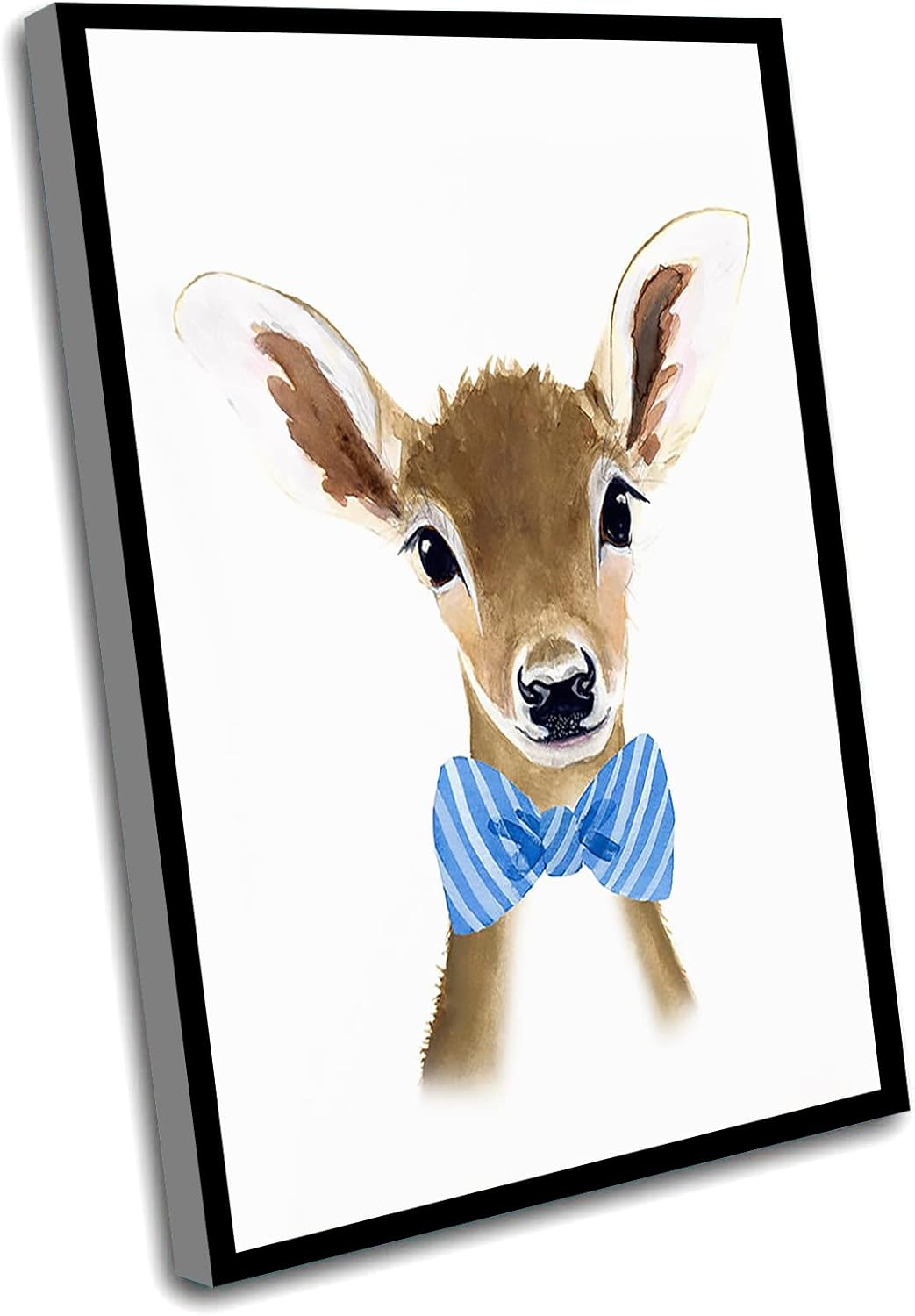AXXPosters Baby Wall Decor,Blue Bow Tie Deer Fawn,Deer Painting,Baby ...