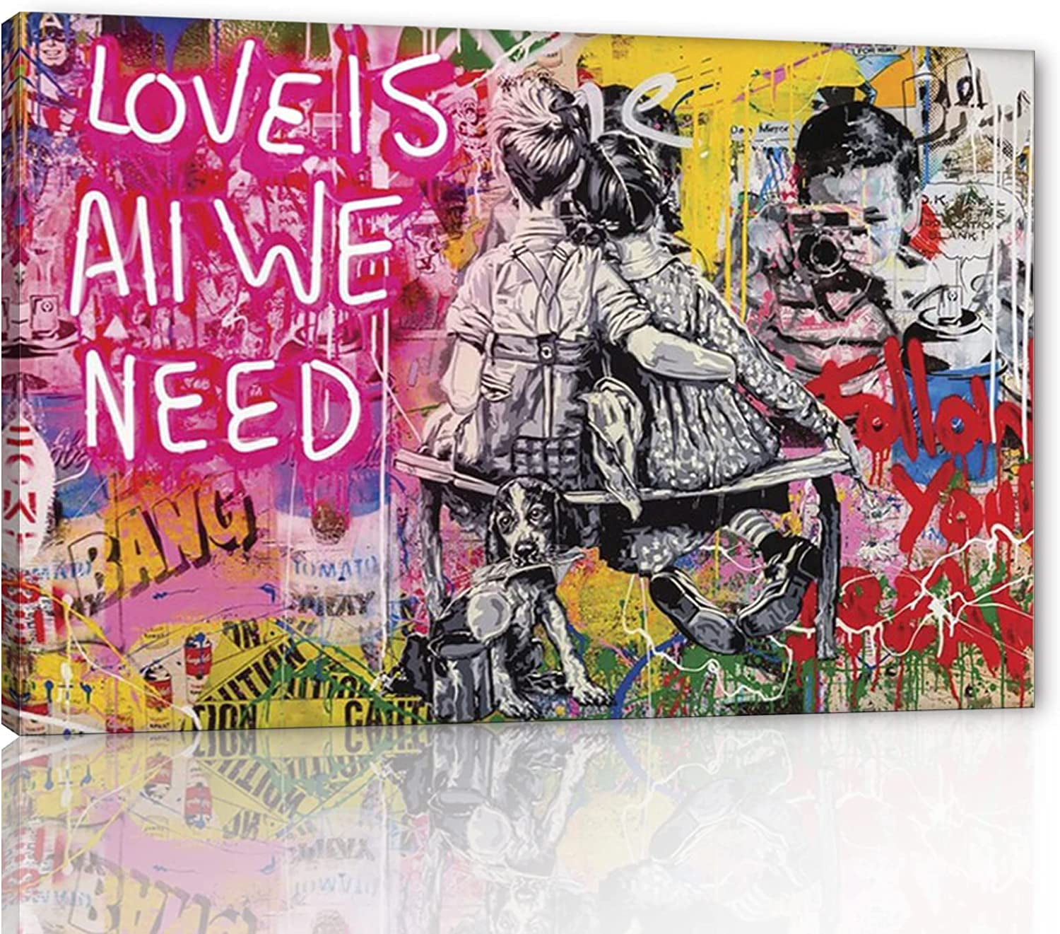 AXXPosters- Banksy Pop Street Graffiti Wall Art Love Is All We Need ...