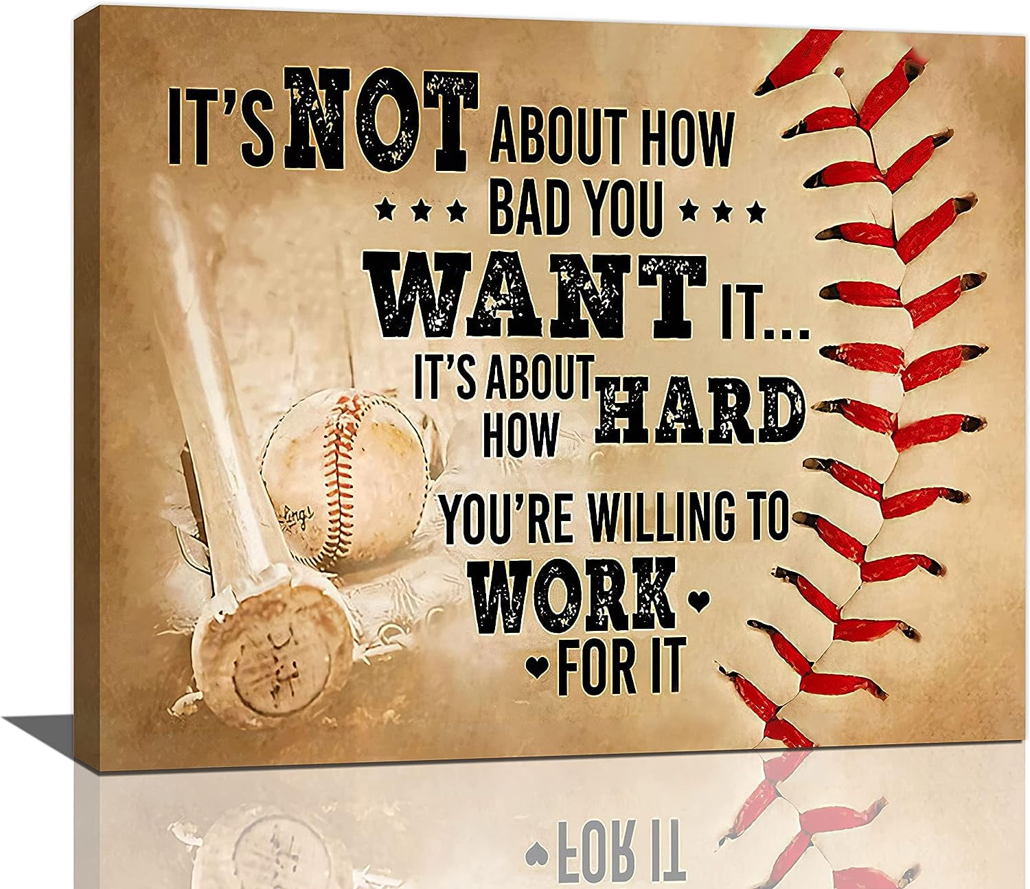 AXXPosters-Baseball Wall Art Inspirational Sport Theme Wall Decor ...