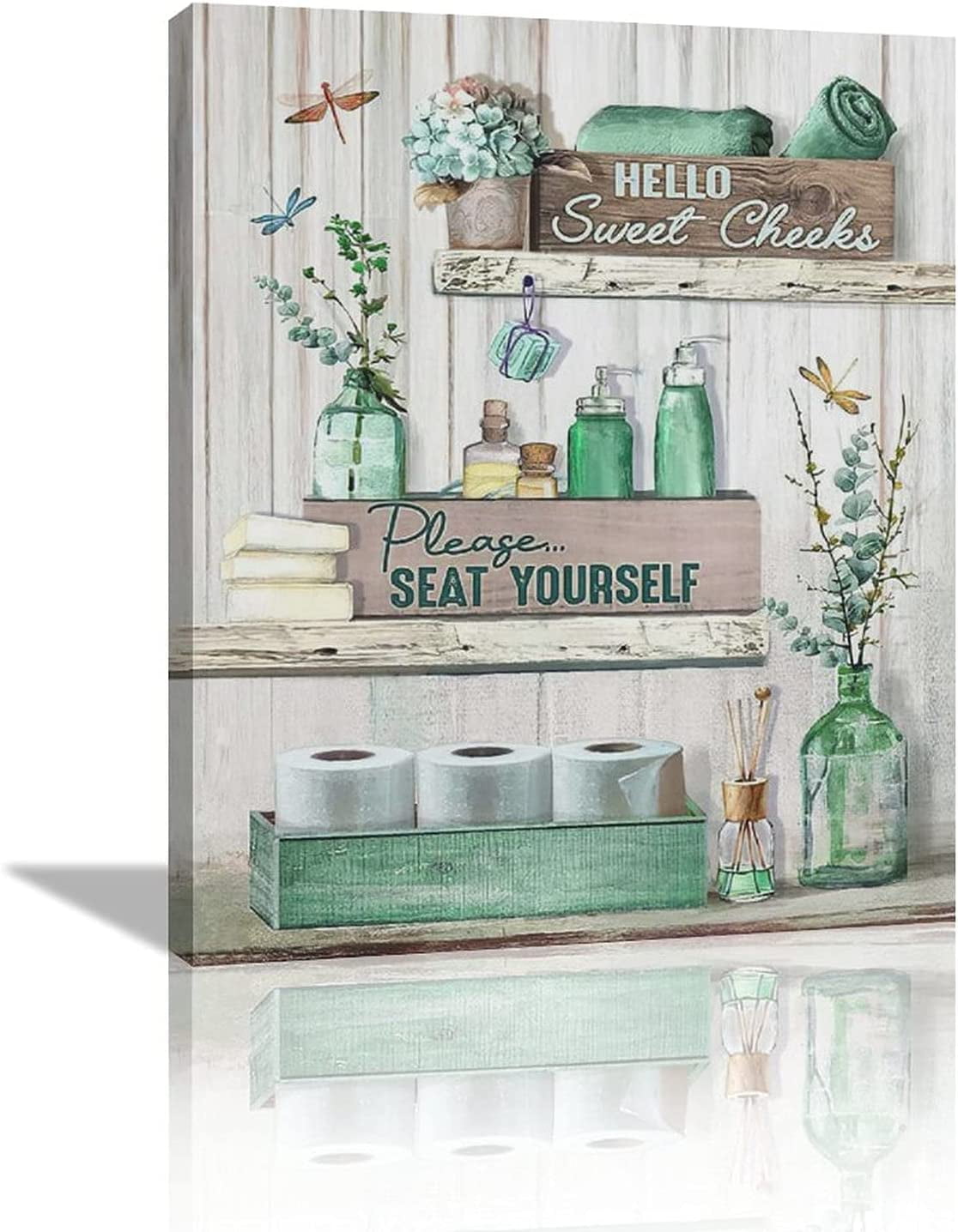 AXXPosters-Bathroom Decor Wall Art, Bathroom Rules Wall Decor ...