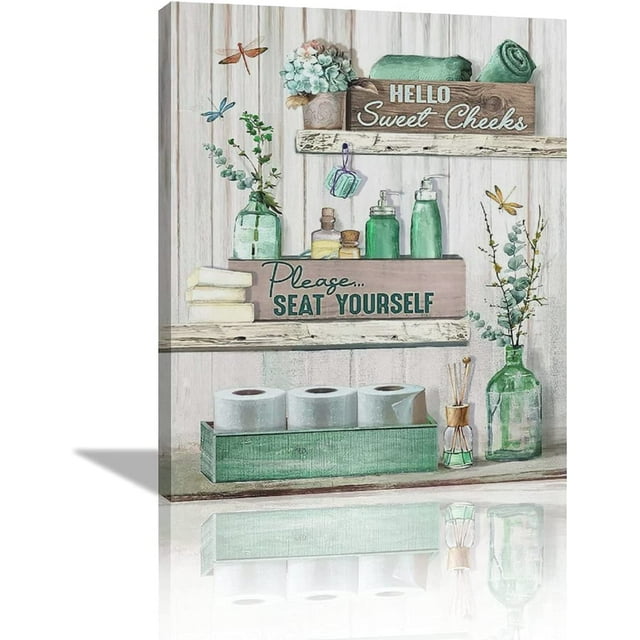 AXXPosters-Bathroom Decor Wall Art, Bathroom Rules Wall Decor ...