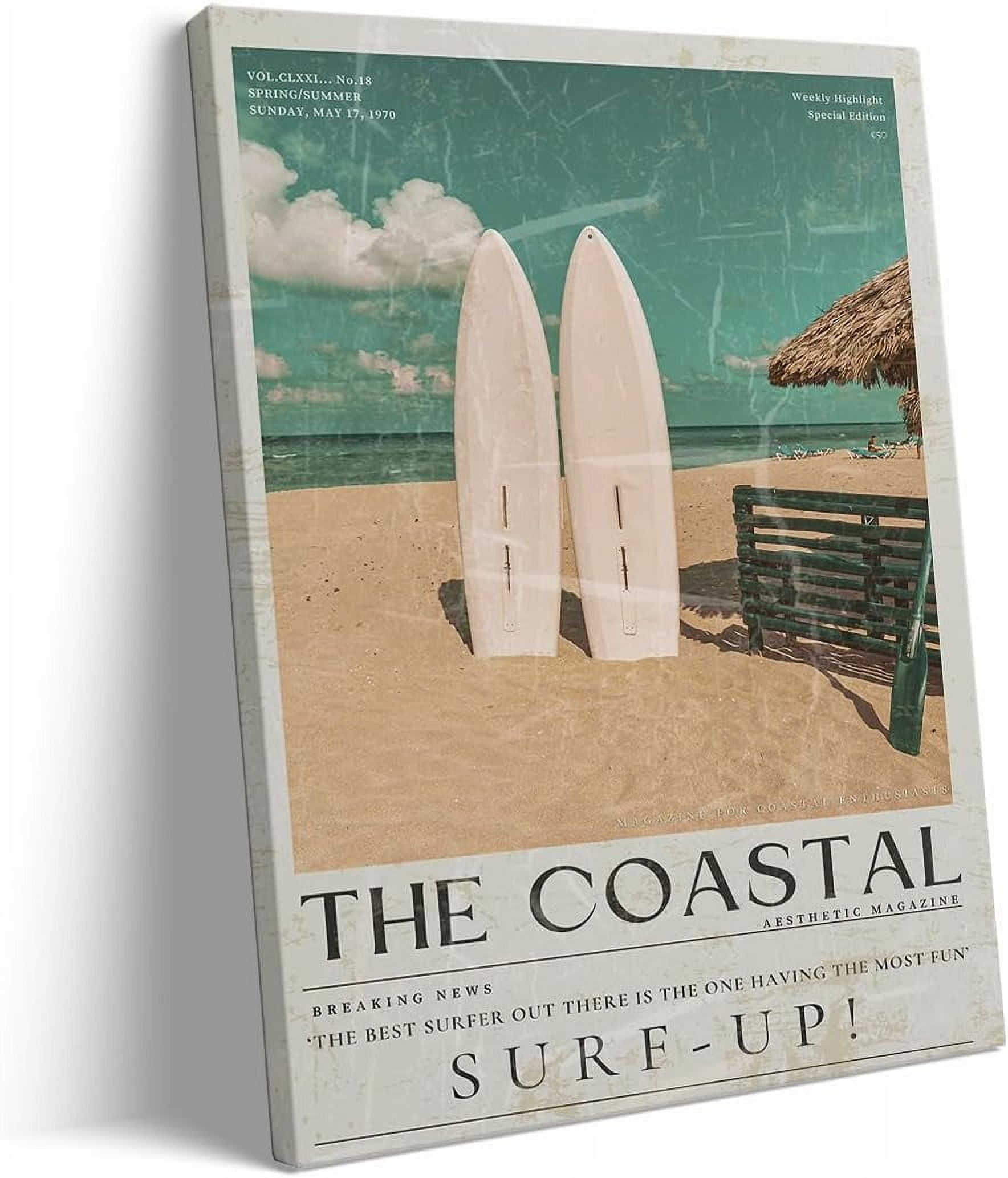 AXXPosters Beach Canvas Wall Art-Coastal Cowgirl Aesthetic Room Decor ...