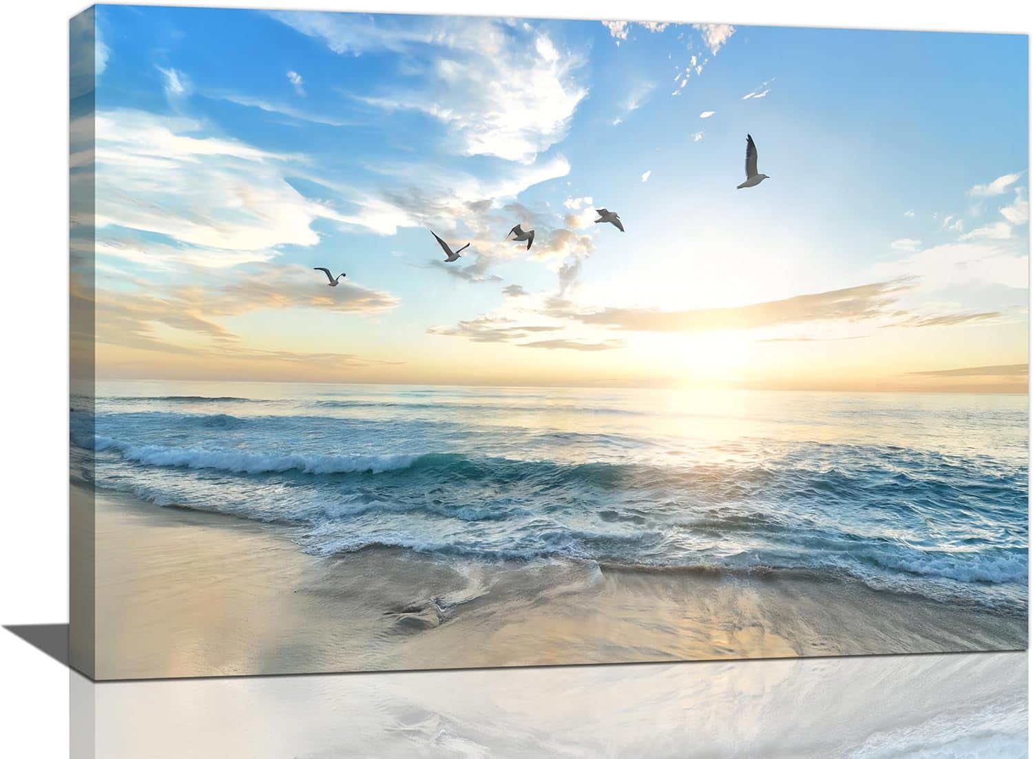 AXXPosters-Beach Ocean Canvas Large Wall Art for Living Room Coastal ...