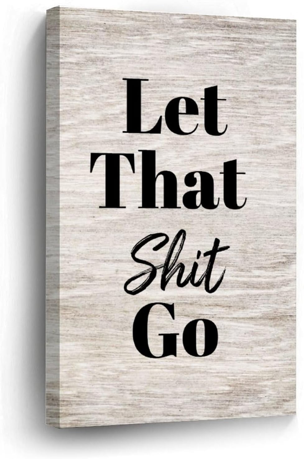 AXXPosters Bible Verse Quotes Canvas Wall Art 8x12in,Let That Shit Go ...