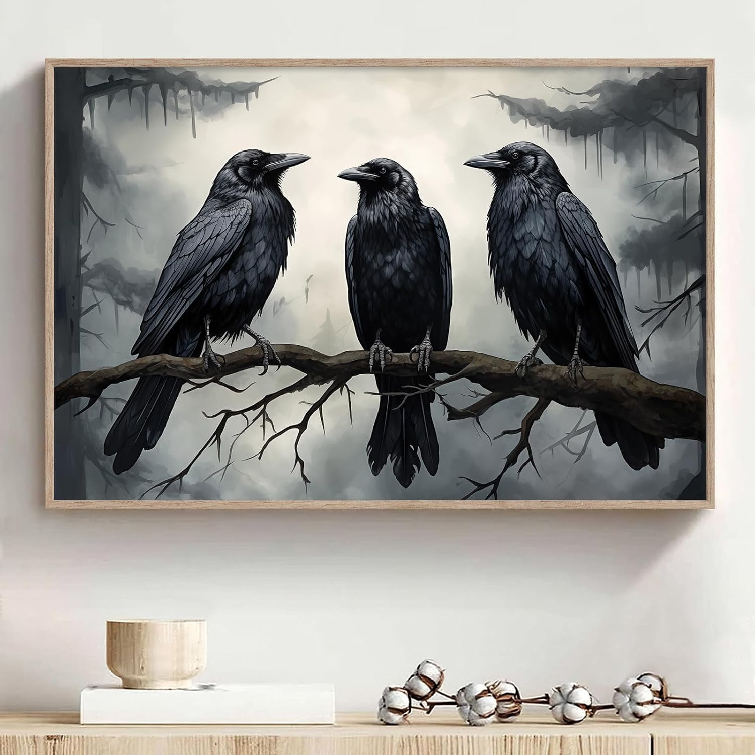 AXXPosters Black Bird Poster Gothic Crow Paintings Black Crow Pictures ...