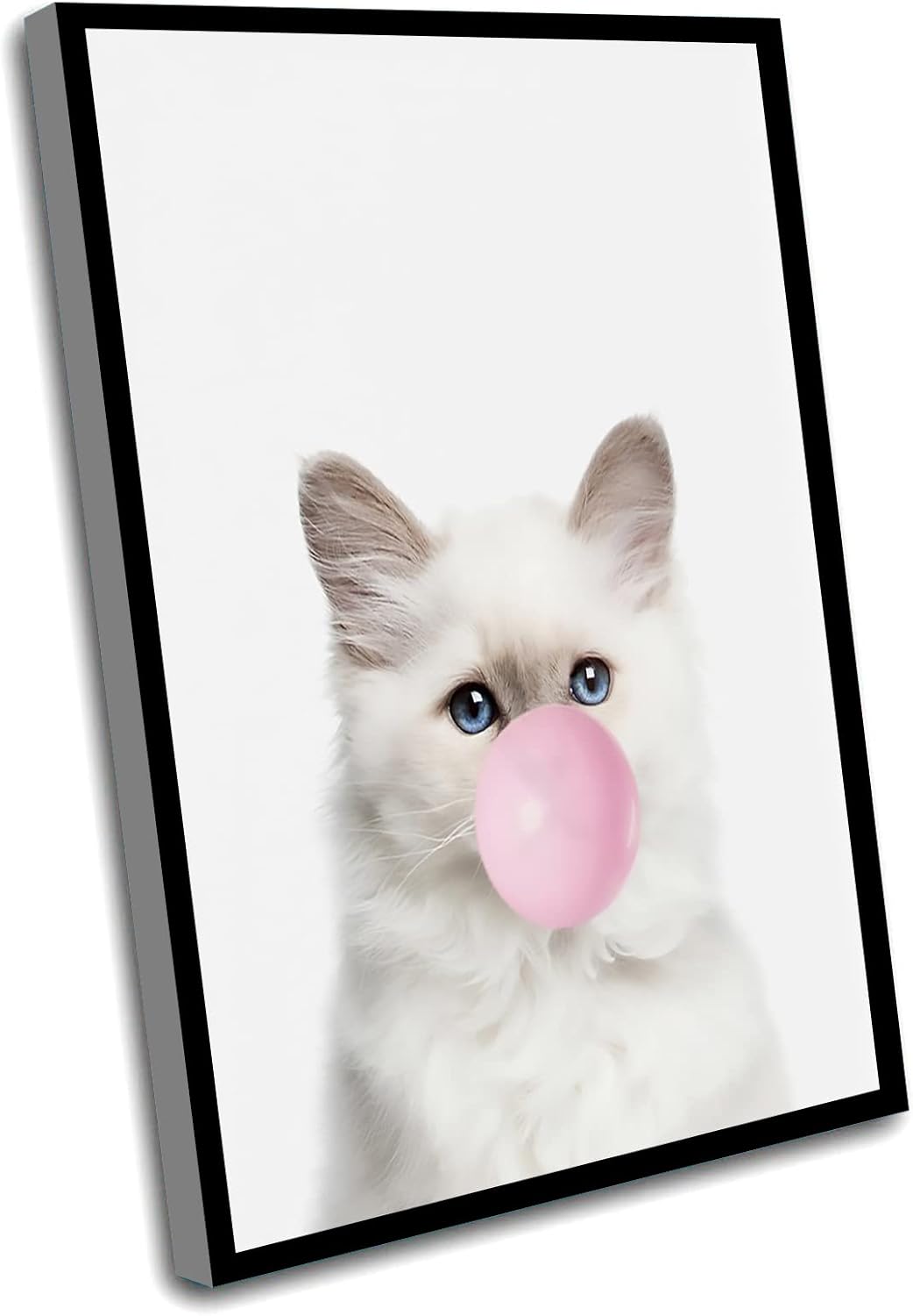 AXXPosters Boys Bedroom Decor,Cat With Gum,Wall Print,Cat Print,Kitten ...