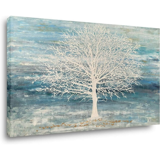 AXXPosters-Canvas Art Wall Decor, White Birch Trees Landscape Picture ...