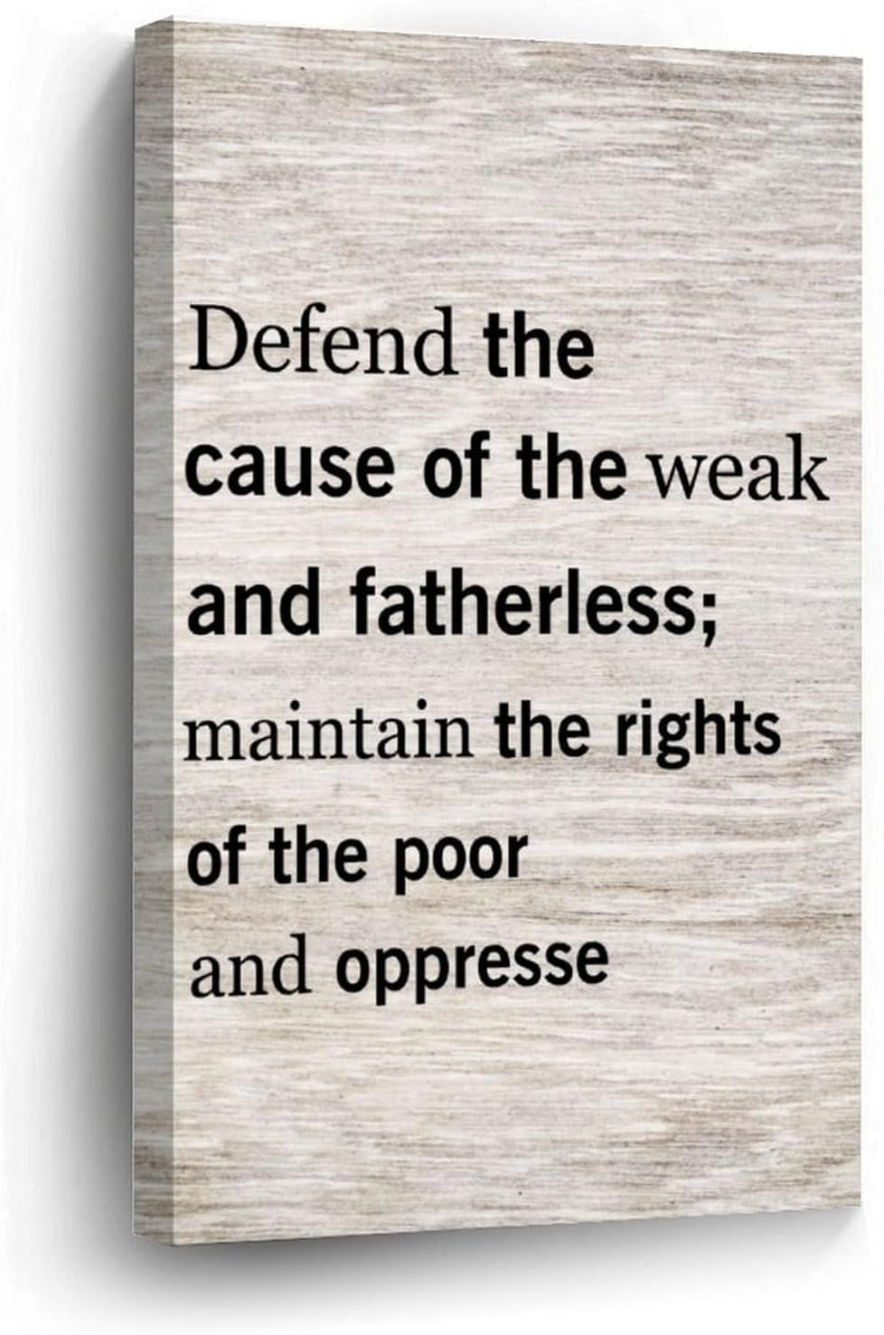 AXXPosters Canvas Print Pictures Artwork Defend The Cause of The Weak ...