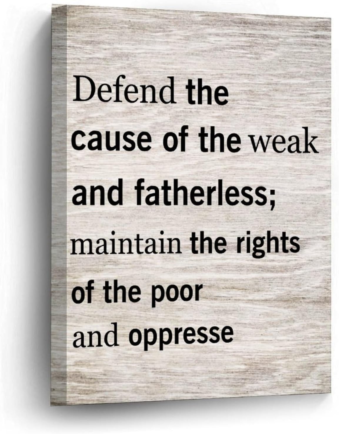 AXXPosters Canvas Print Pictures Artwork Defend The Cause of The Weak ...