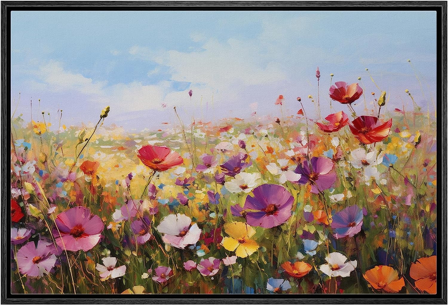 AXXPosters- Canvas Print Wall Art Fine Art Still Life Wildflower Field ...