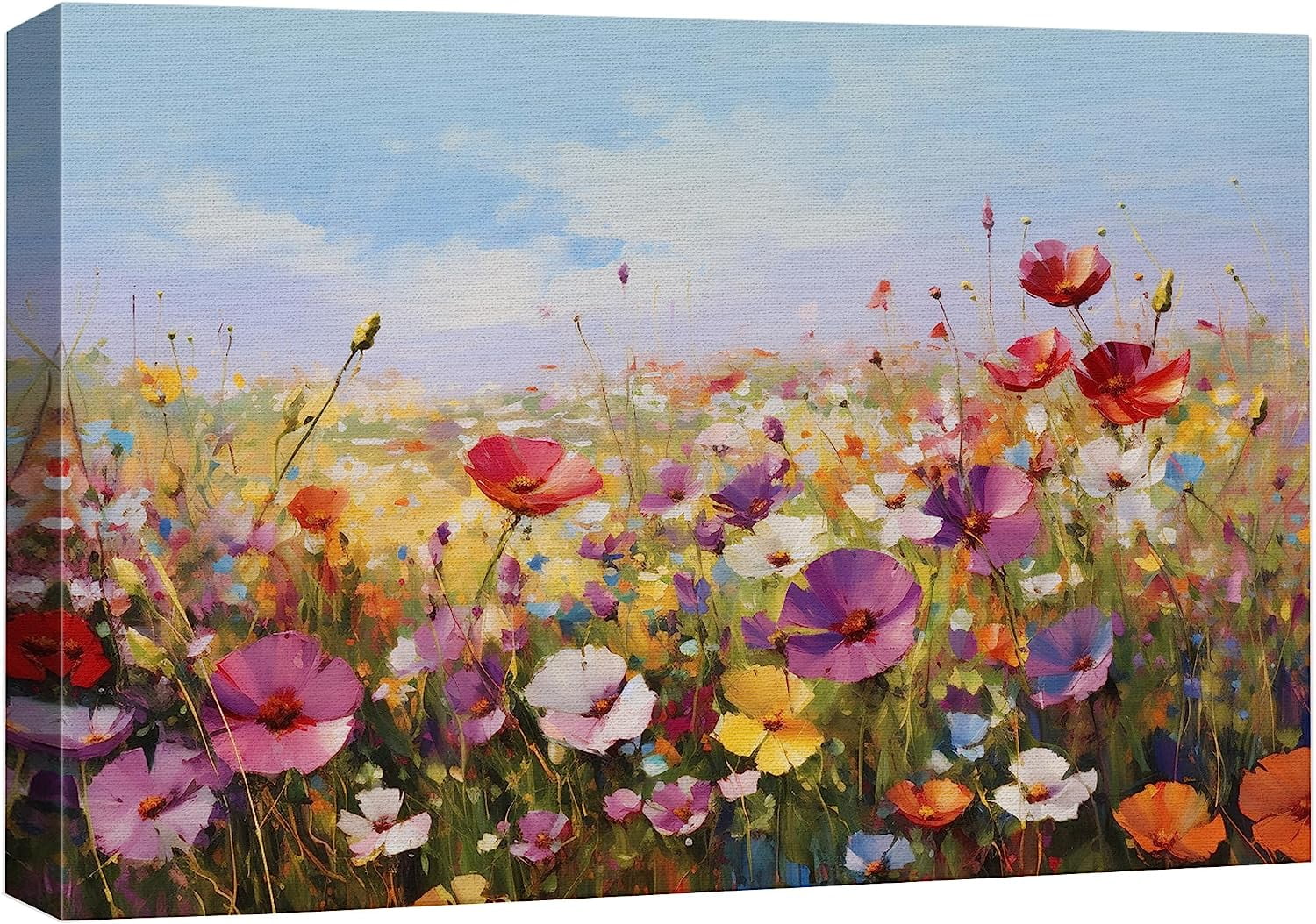 AXXPosters-Canvas Print Wall Art Fine Art Still Life Wildflower Field ...