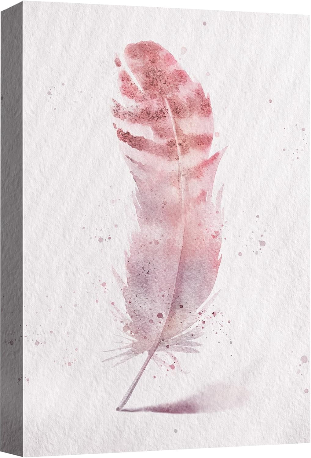 AXXPosters-Canvas Print Wall Art Navy Blue Pastel Paint Splatter Bird ...