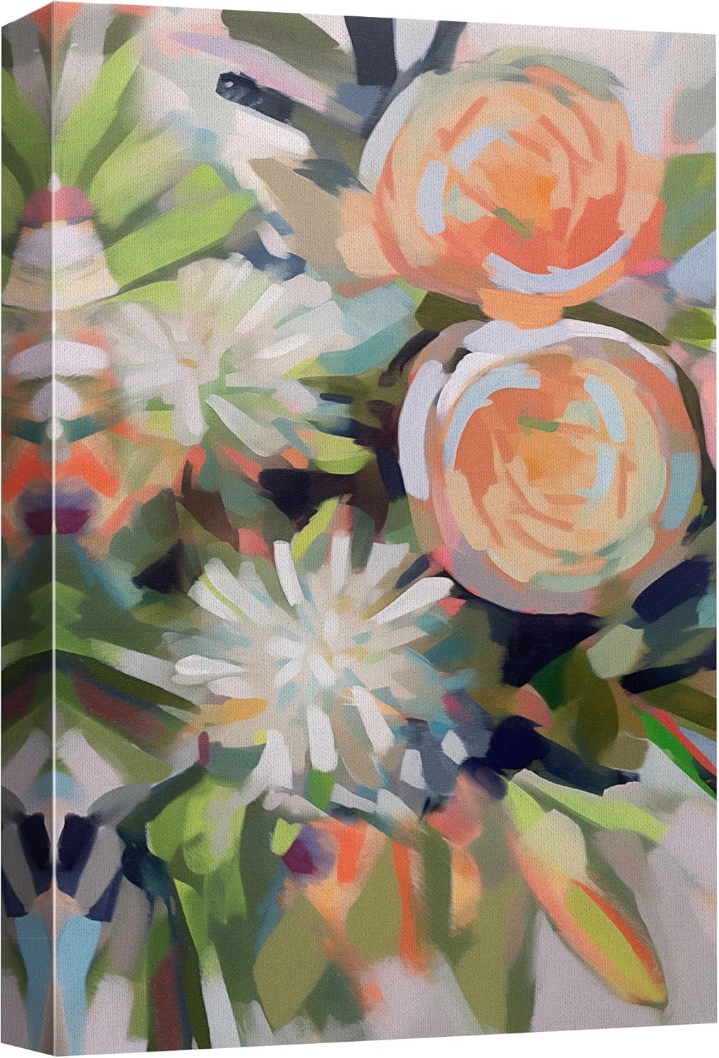 AXXPosters- Canvas Print Wall Art Vibrant Bloom Impressions Colorful Floral Nature Wilderness ...