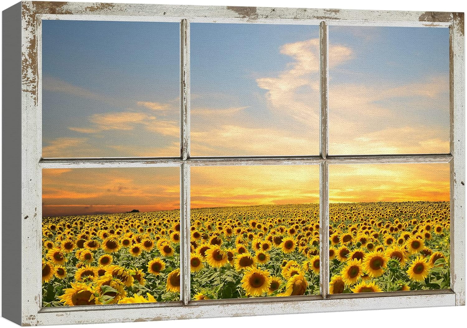 AXXPosters-Canvas Print Wall Art Window View Dandelion Flower ...