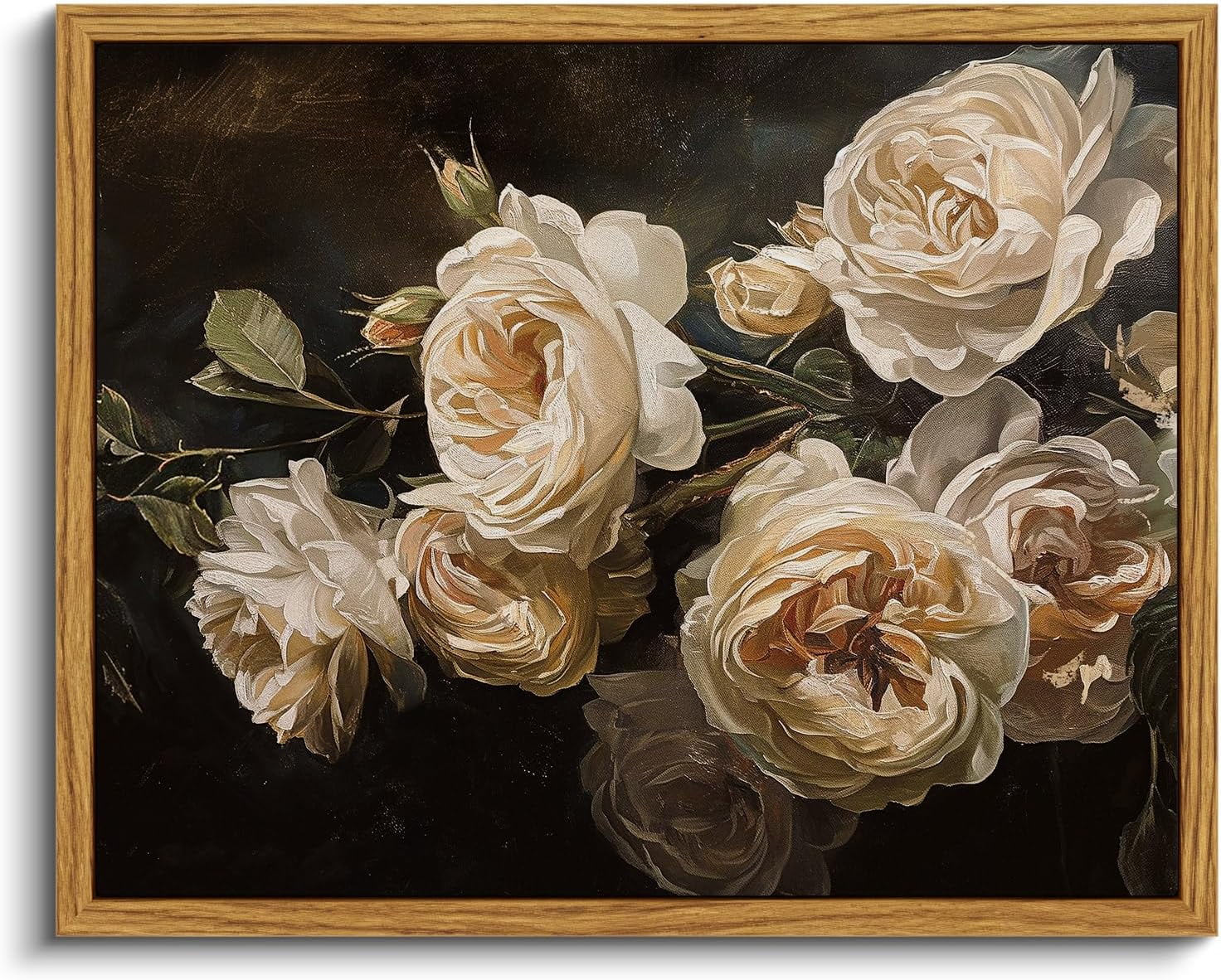 AXXPosters- Canvas Wall Art Home Decor Vintage Flower Wall Prints Rose ...