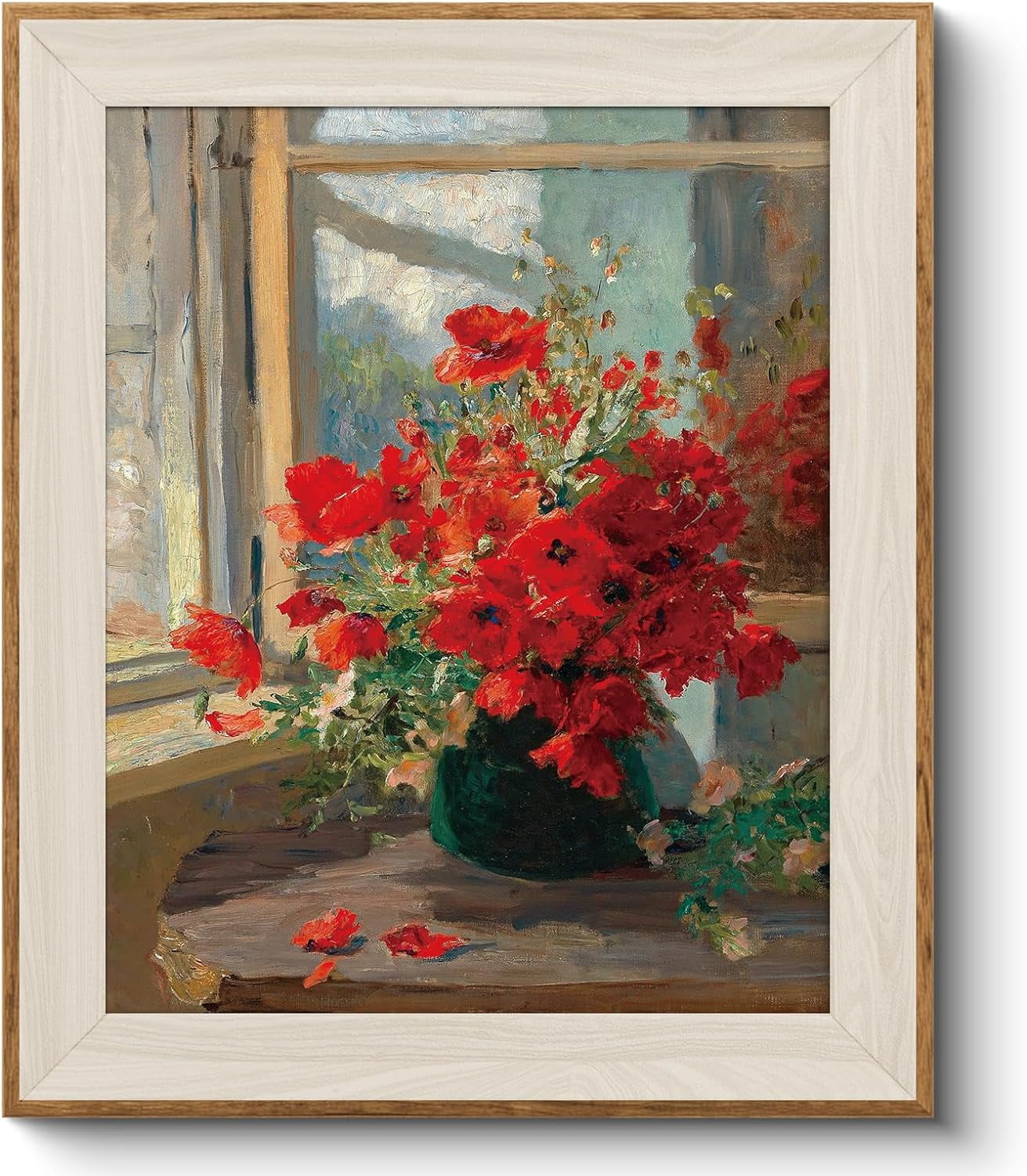 AXXPosters- Canvas Wall Art for Living Room, Vintage Home Decor Flowers ...