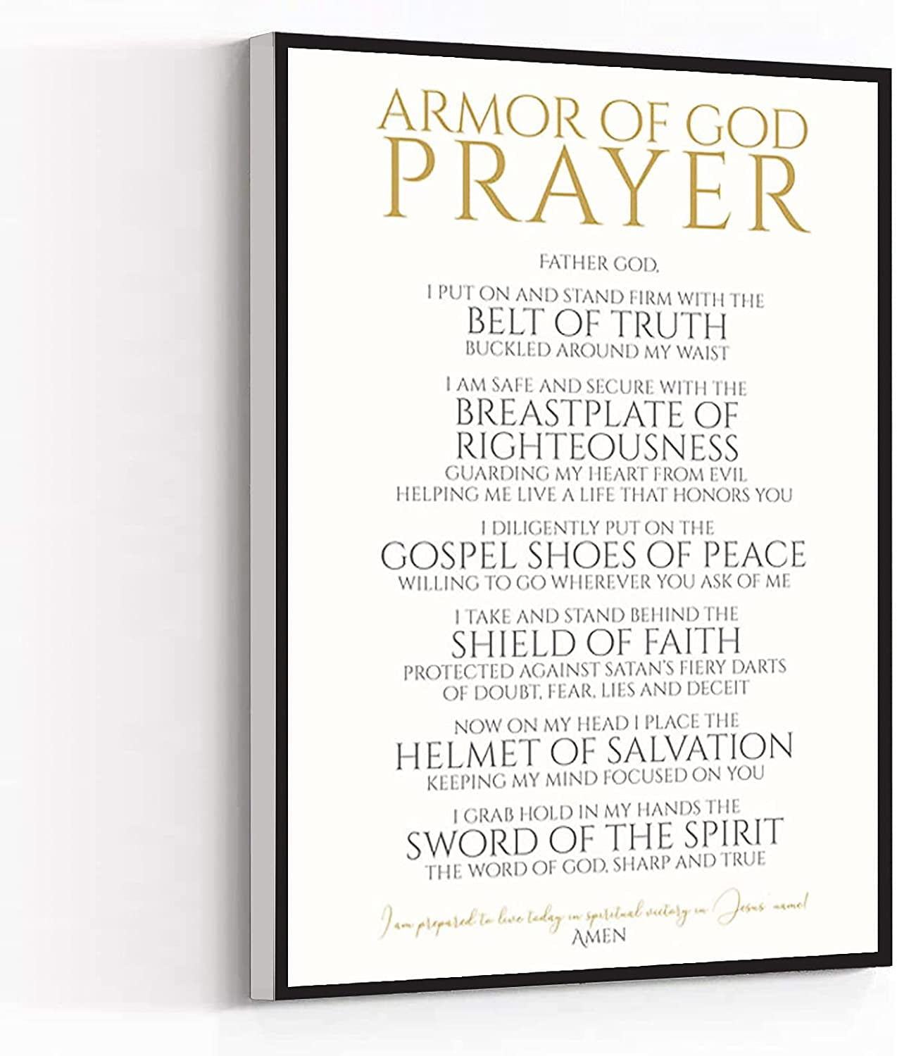 AXXPosters-Canvas Wall Art Modern Art Print Armor Of God,Christian ...